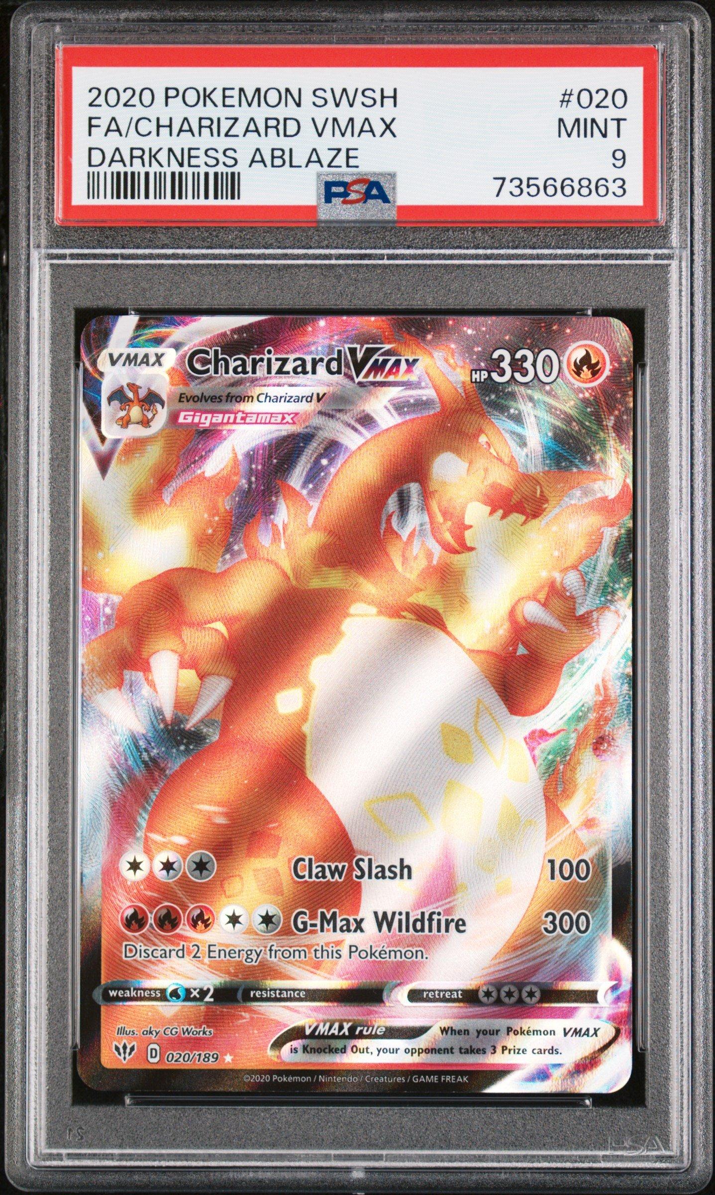 2020 Pokemon Sword & Shield Darkness Ablaze 020 Full Art/charizard Vmax ...