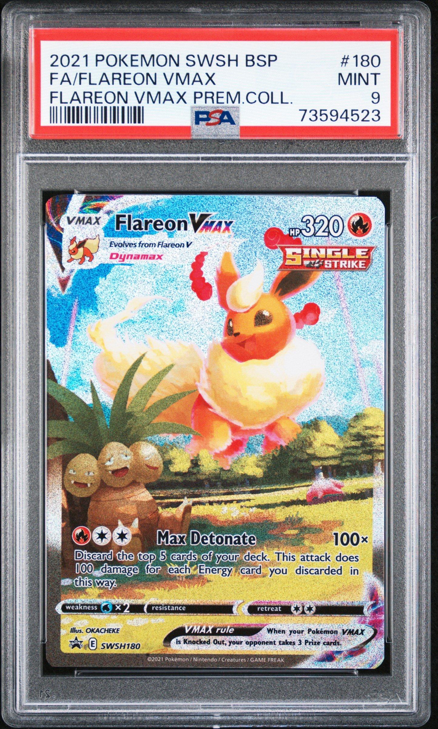 2021 Pokemon Swsh Black Star Promo 180 Full Art/flareon Vmax Flareon ...