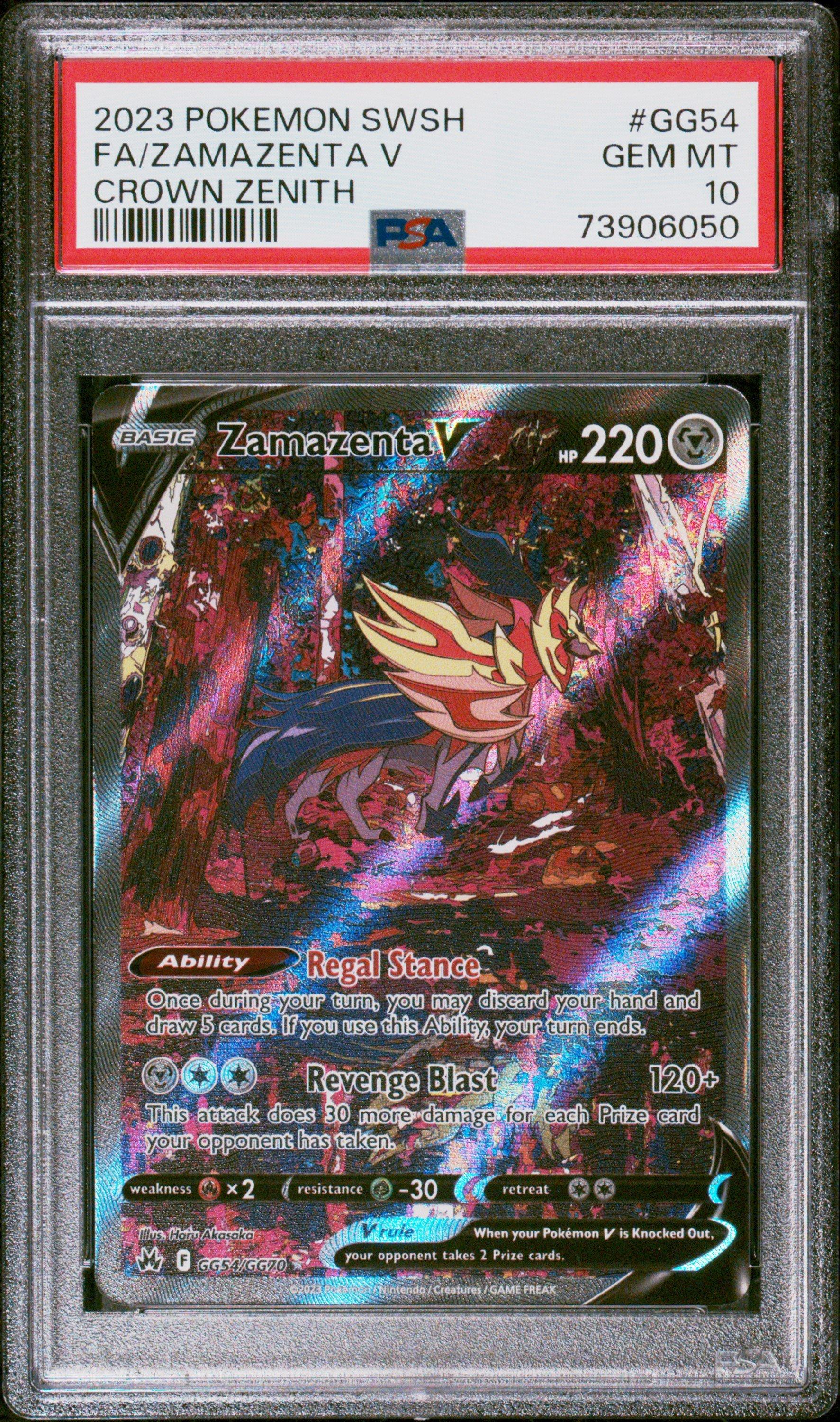 2023 Pokemon Sword And Shield Crown Zenith Gg54 Full Art/zamazenta V ...