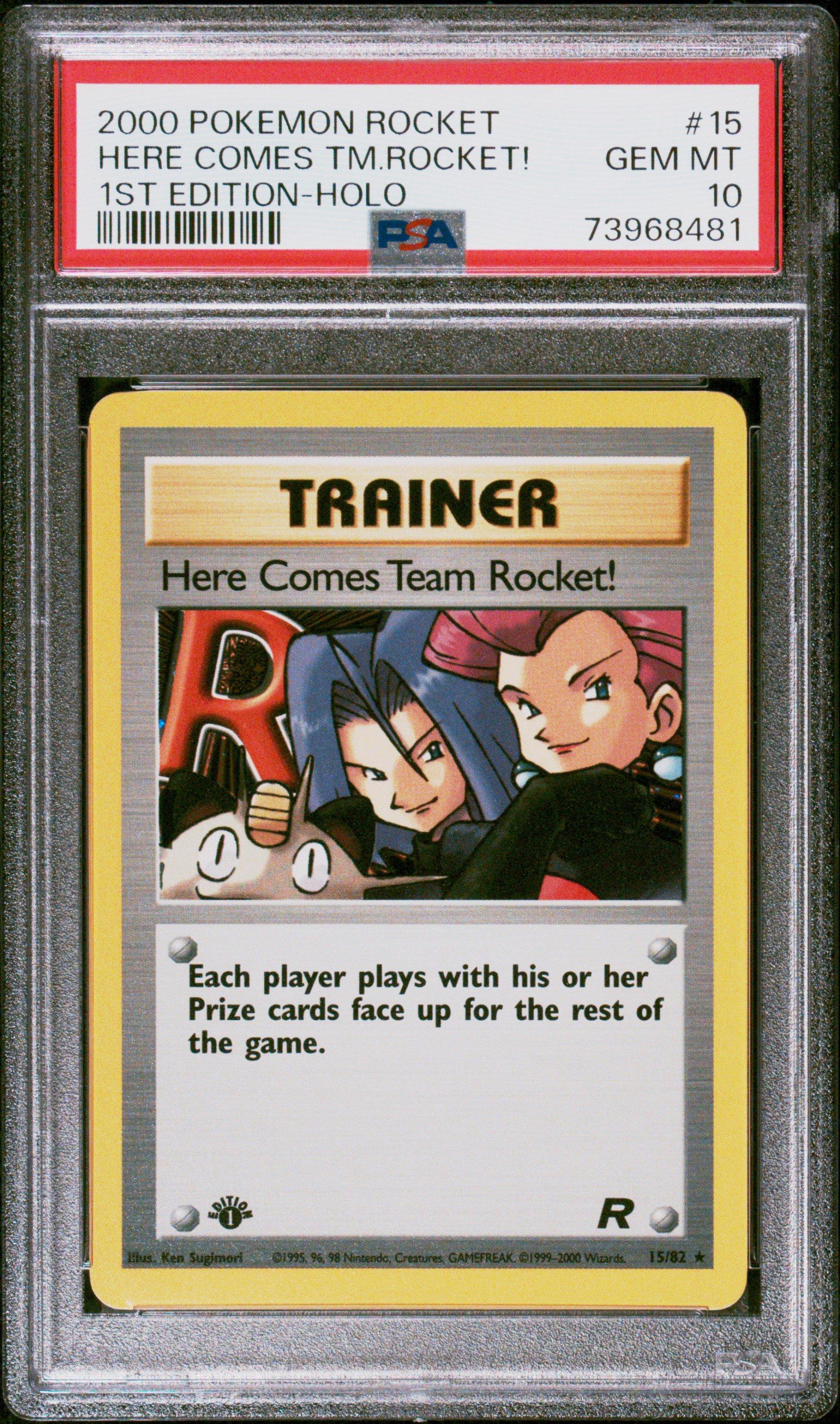 2000 Pokemon Rocket 15 Here Comes Team Rocket!-holo 1st Edition PSA 10 ...