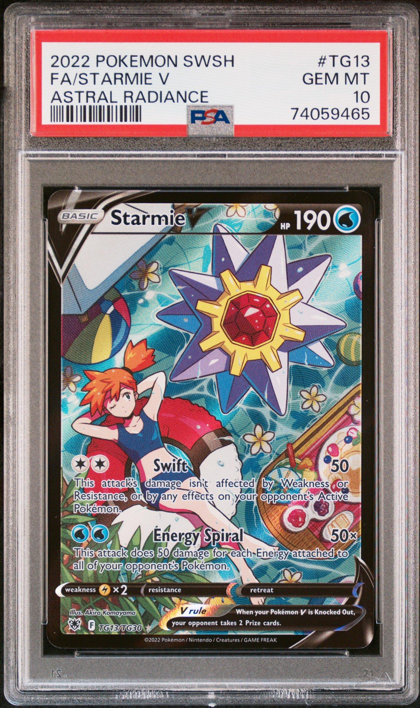 2022 Pokemon Sword & Shield Astral Radiance Tg13 Full Art/starmie V PSA 10 | GameStop