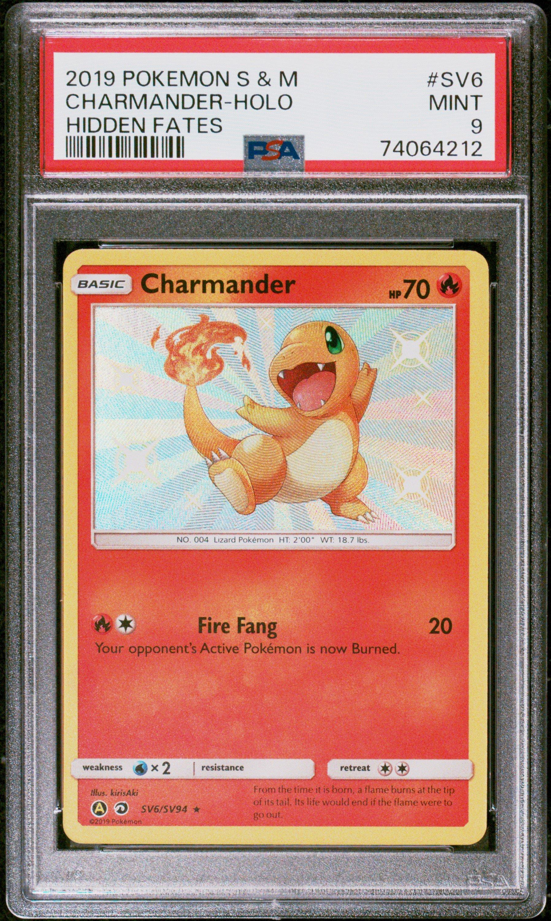 2019 Pokemon Sun & Moon Hidden Fates Sv6 Charmander PSA 9 | GameStop