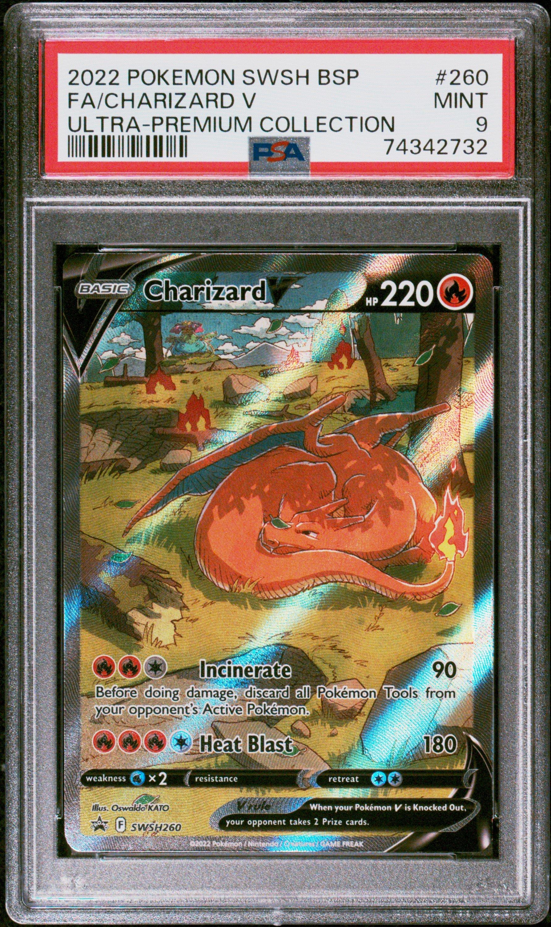 2022 Pokemon Swsh Black Star Promo 260 Full Art/charizard V Sword ...