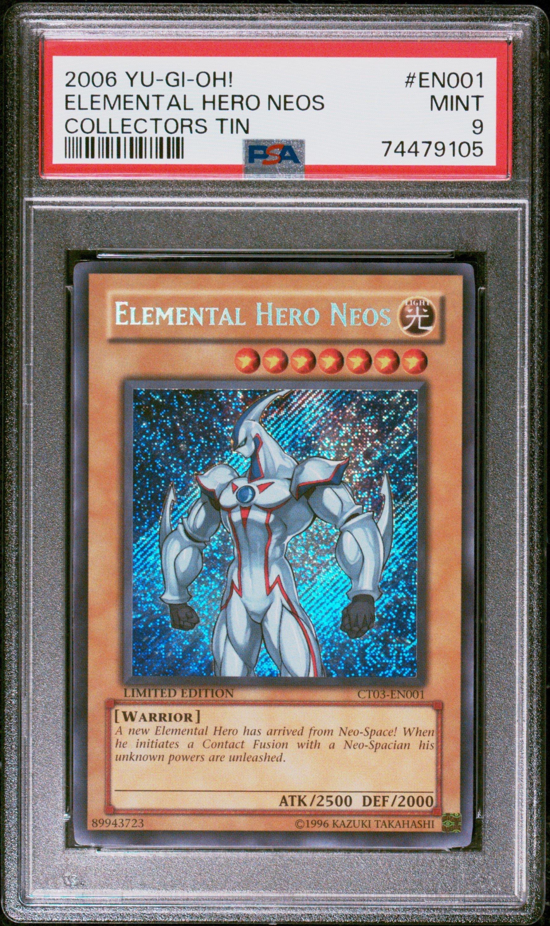 2006 Yu-gi-oh! Collectors Tin En001 Elemental Hero Neos PSA 9 | GameStop