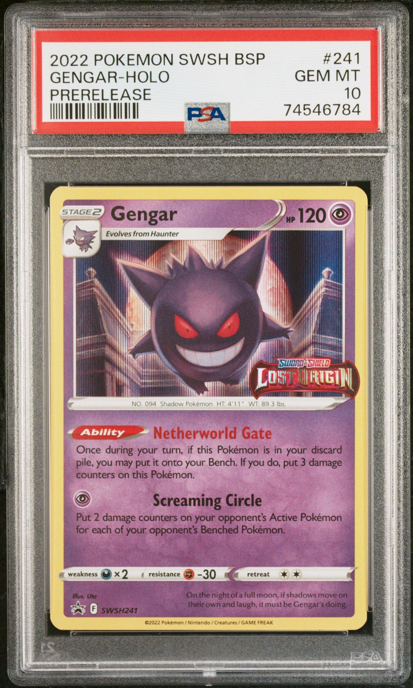 2022 Pokemon Swsh Black Star Promo 241 Gengar-holo Prerelease PSA 10 ...