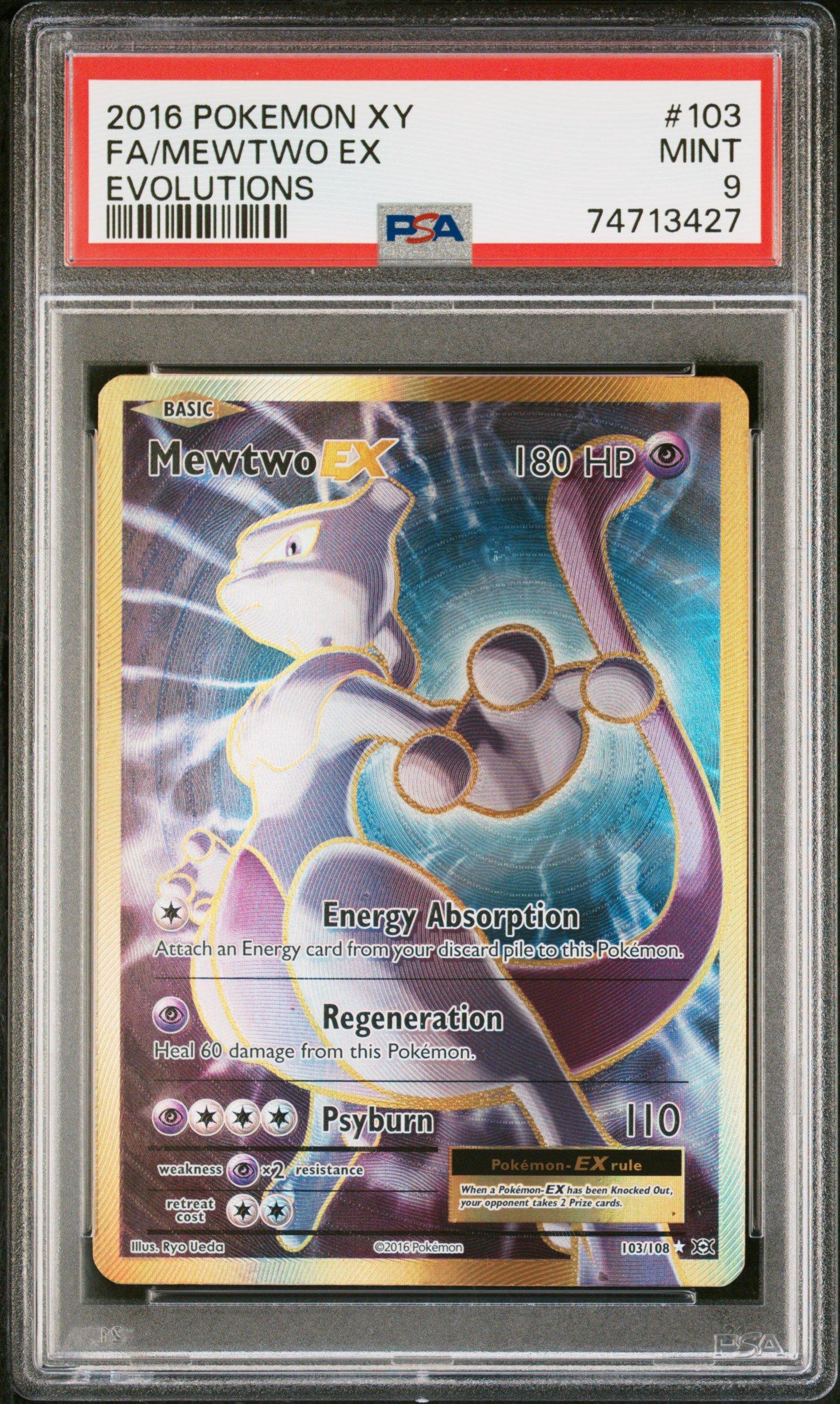 2016 Pokemon Xy Evolutions 103 Full Art/mewtwo Ex PSA 9 | GameStop
