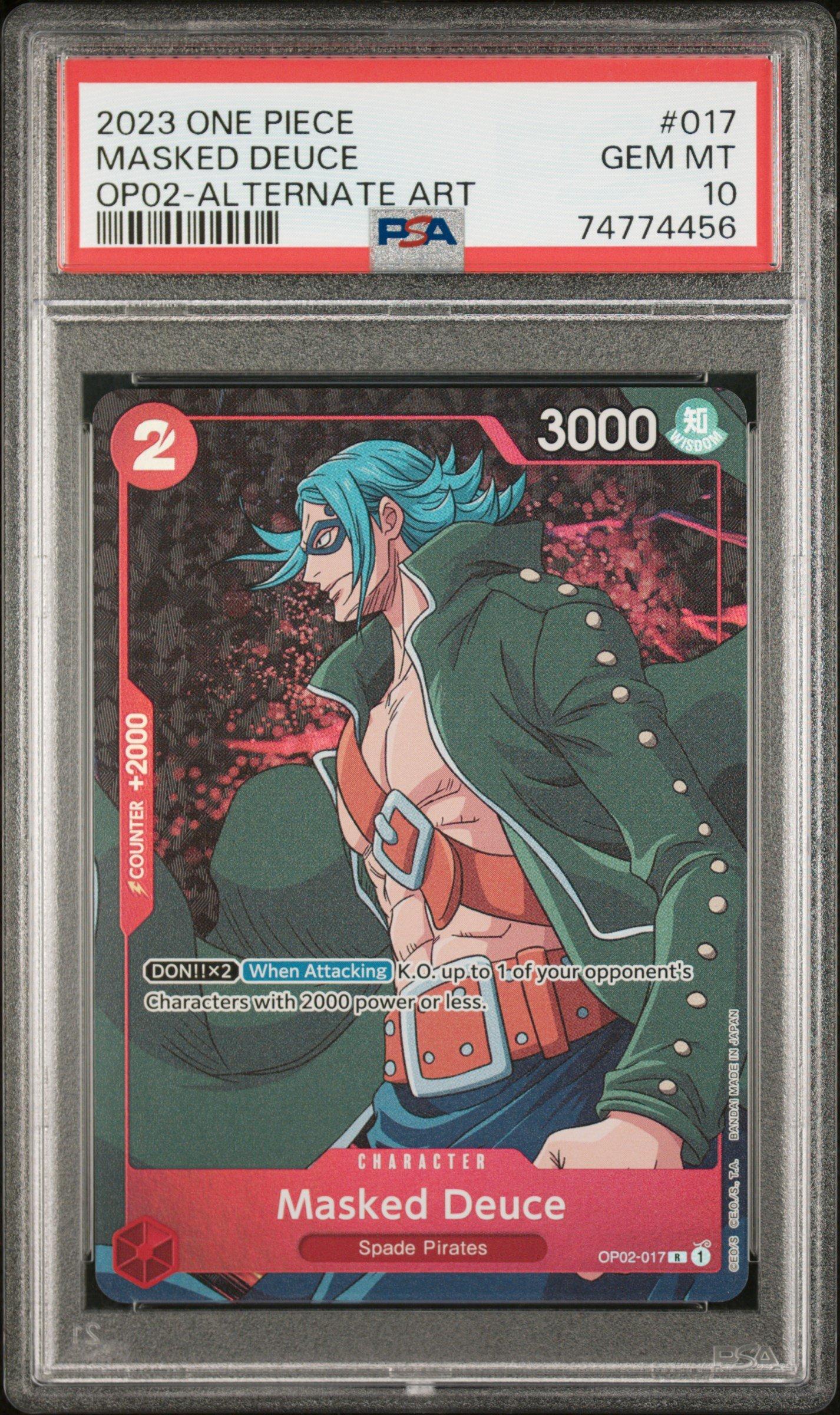 2023 One Piece Paramount War 017 Masked Deuce Alternate Art PSA 10 ...