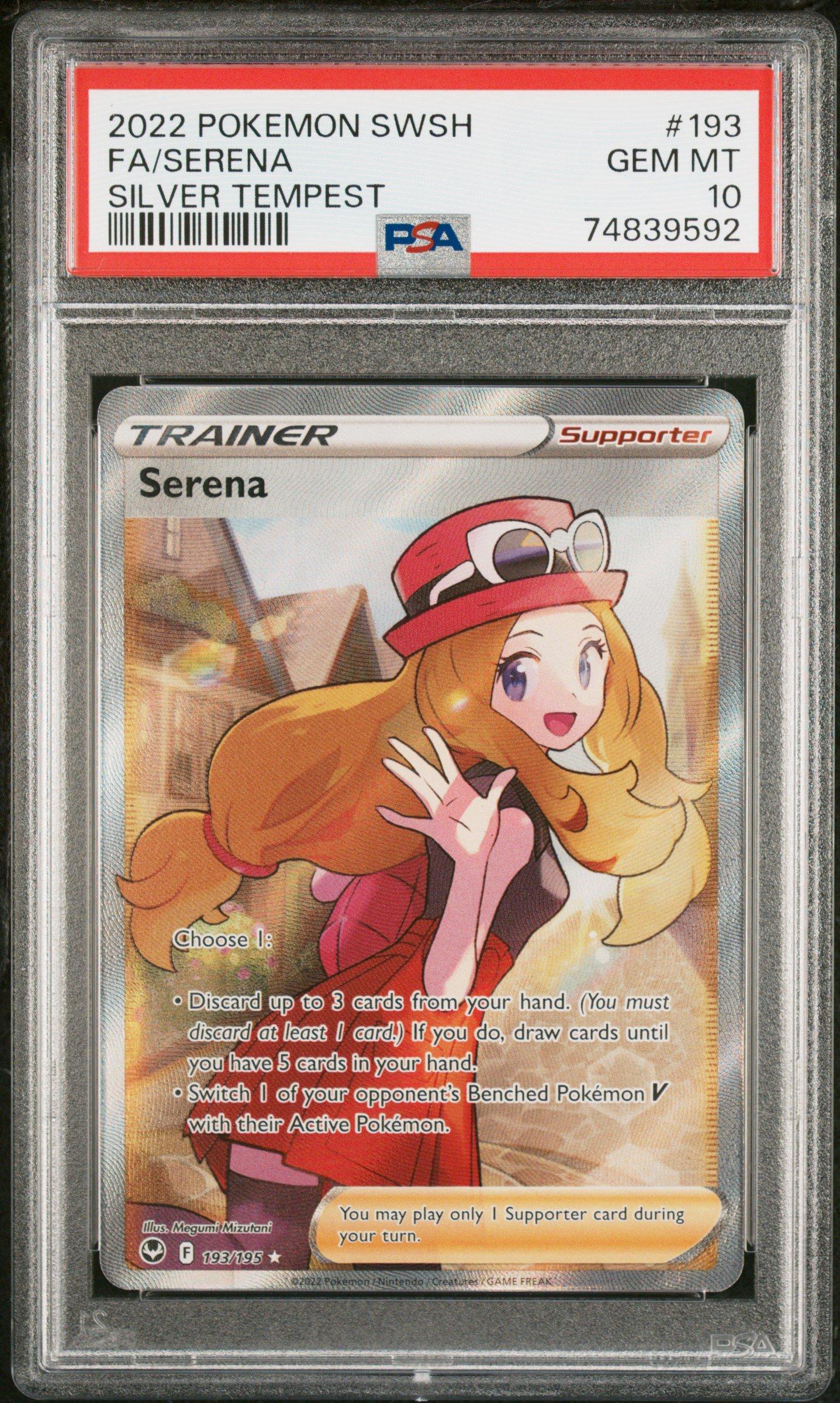 2022 Pokemon Sword & Shield Silver Tempest 193 Full Art/serena PSA 10 ...