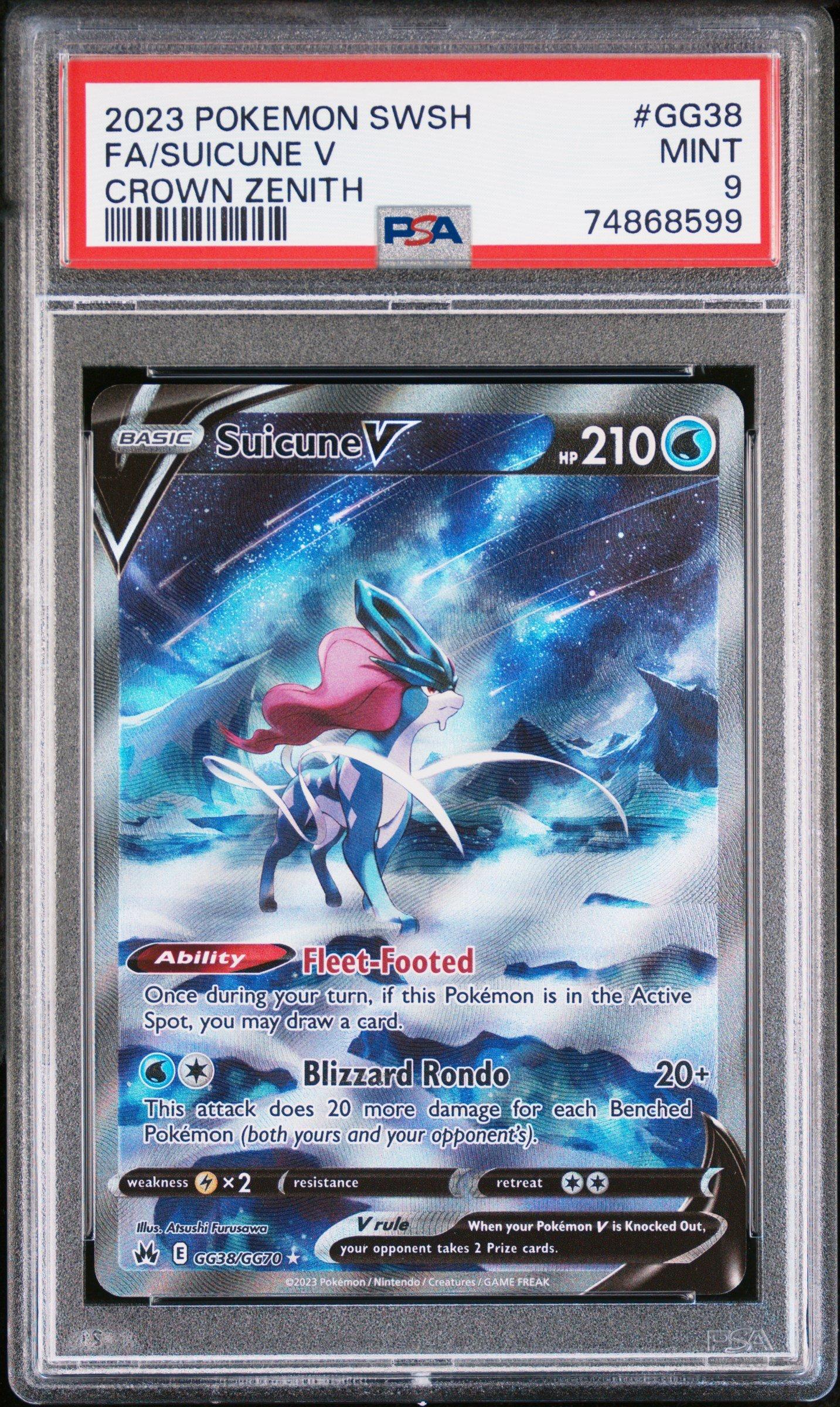 2023 Pokemon Sword And Shield Crown Zenith Gg38 Full Art/suicune V PSA ...