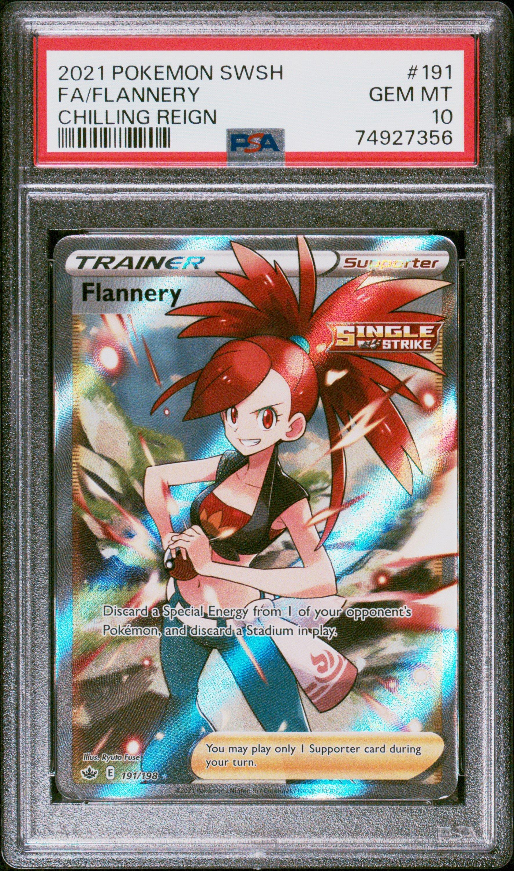 2021 Pokemon Sword & Shield Chilling Reign 191 Full Art/flannery PSA 10 ...