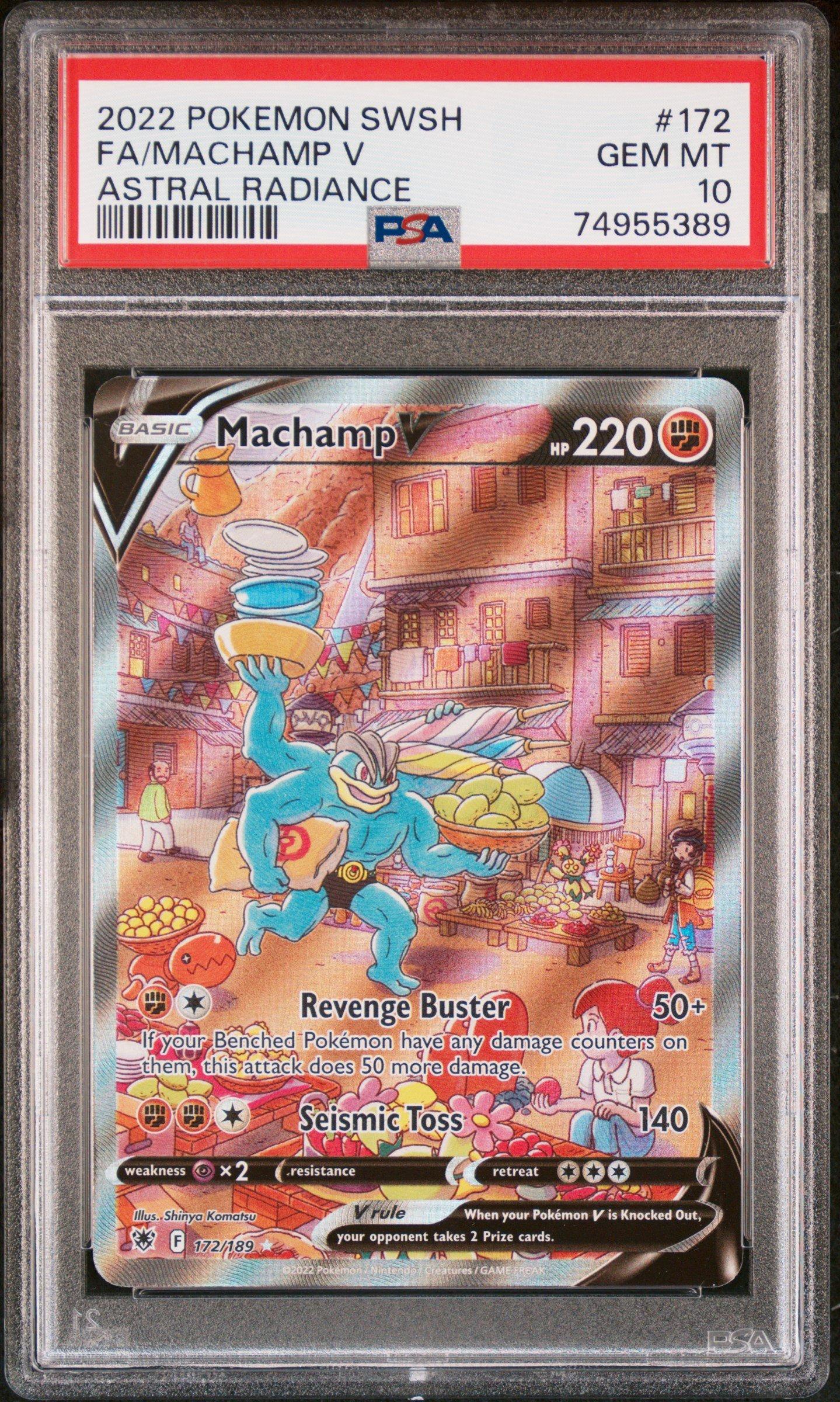 2022 Pokemon Sword & Shield Astral Radiance 172 Full Art/machamp V PSA ...