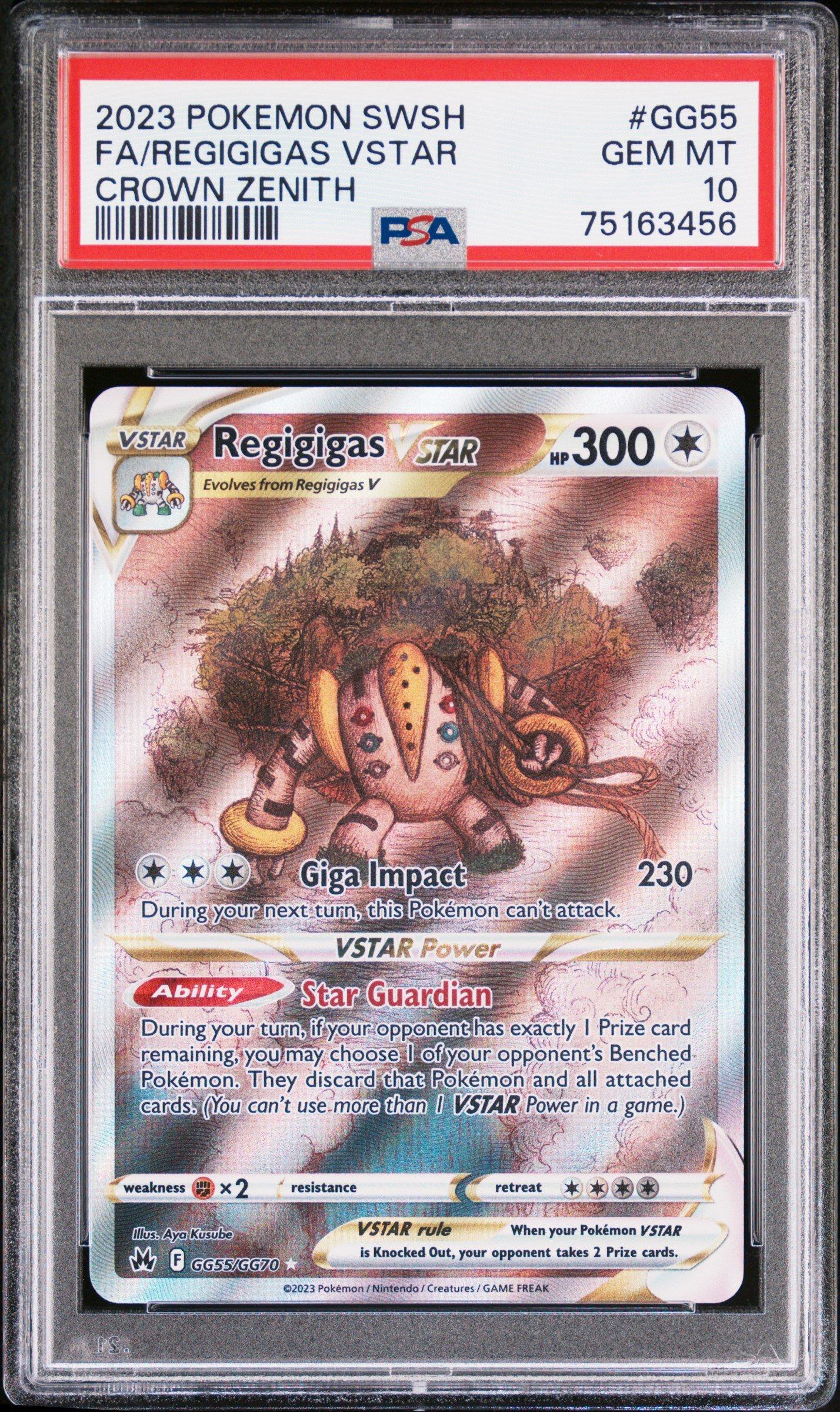 2023 Pokemon Sword And Shield Crown Zenith Gg55 Full Art/regigigas ...