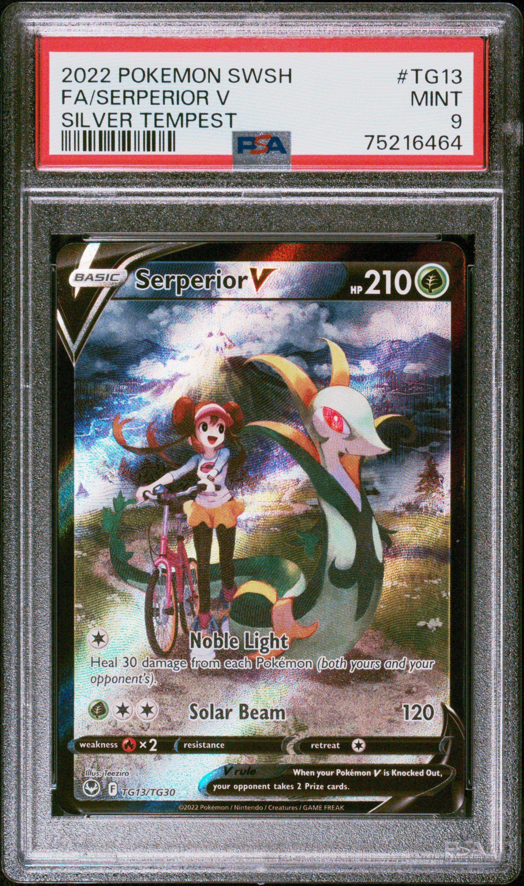 2022 Pokemon Sword & Shield Silver Tempest Tg13 Full Art/serperior V ...