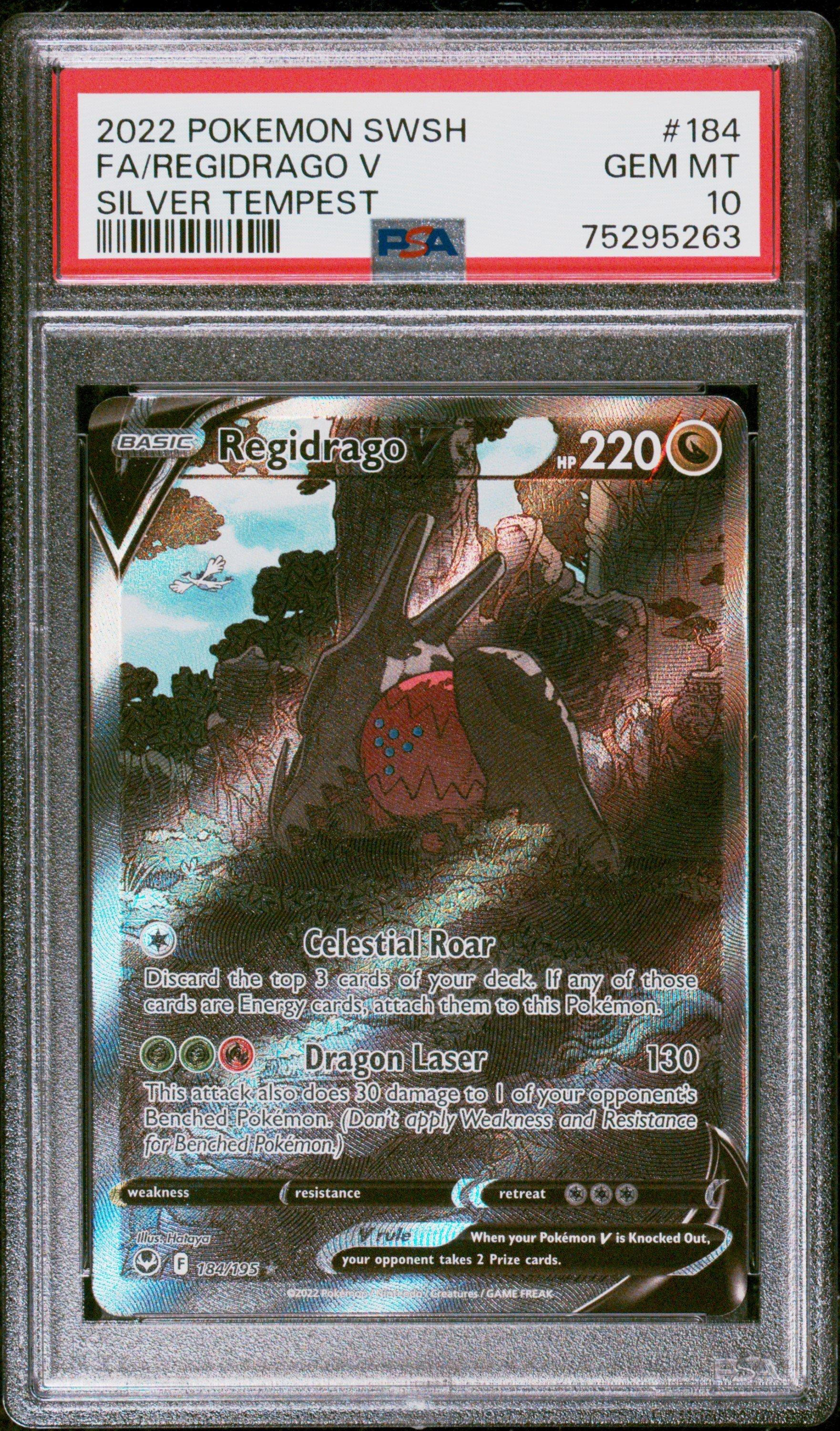 2022 Pokemon Sword & Shield Silver Tempest 184 Full Art/regidrago V PSA 10 | GameStop