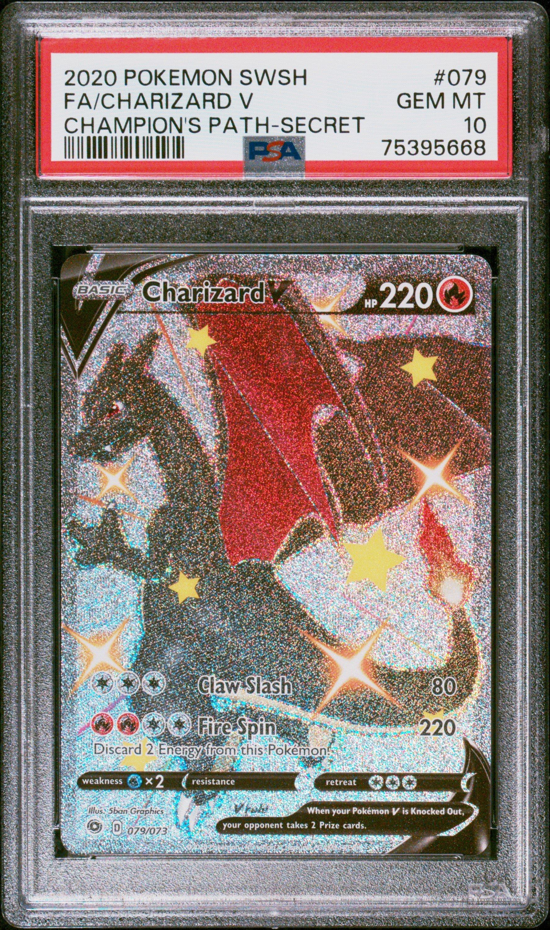 2020 Pokemon Sword & Shield Champion's Path 079 Full Art/charizard V Secret PSA 10 | GameStop