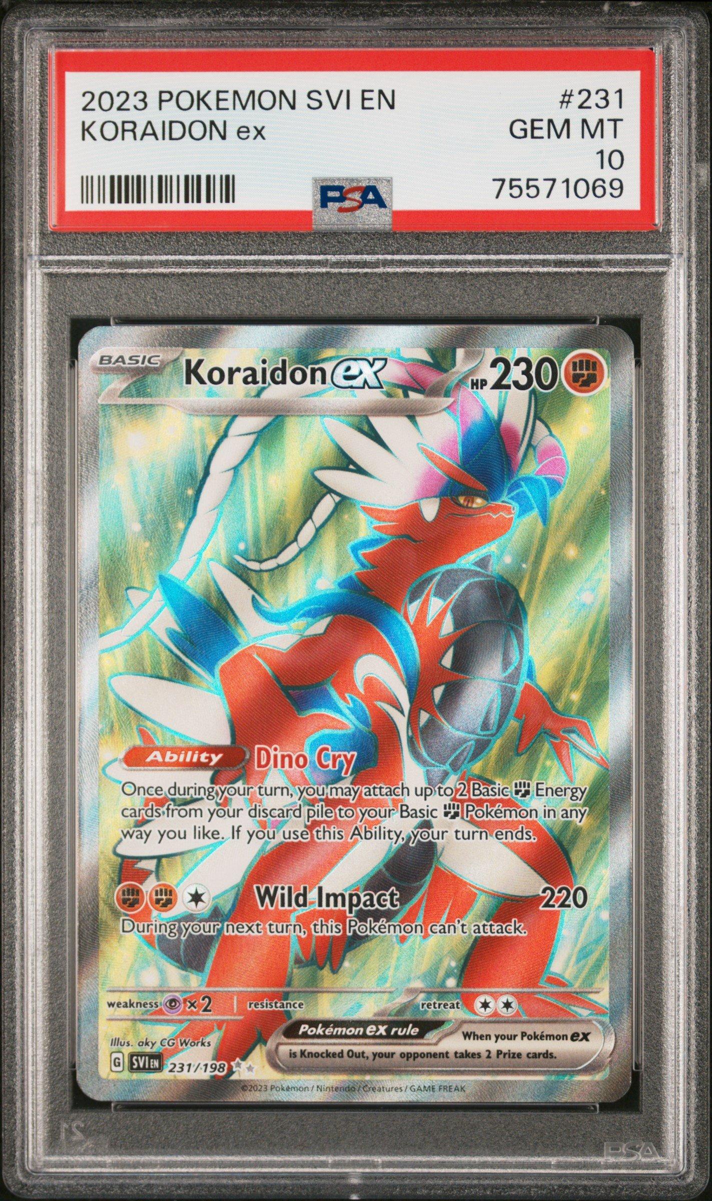 2023 Pokemon Svi En-scarlet & Violet 231 Koraidon Ex Ultra Rare PSA 10 ...