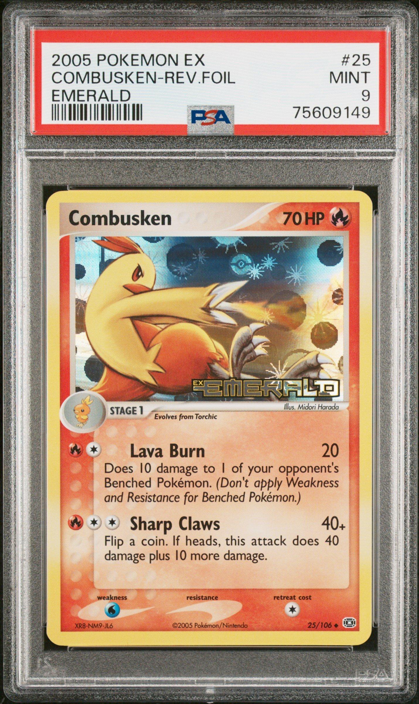 2005 Pokemon Ex Emerald 25 Combusken-reverse Foil PSA 9 | GameStop