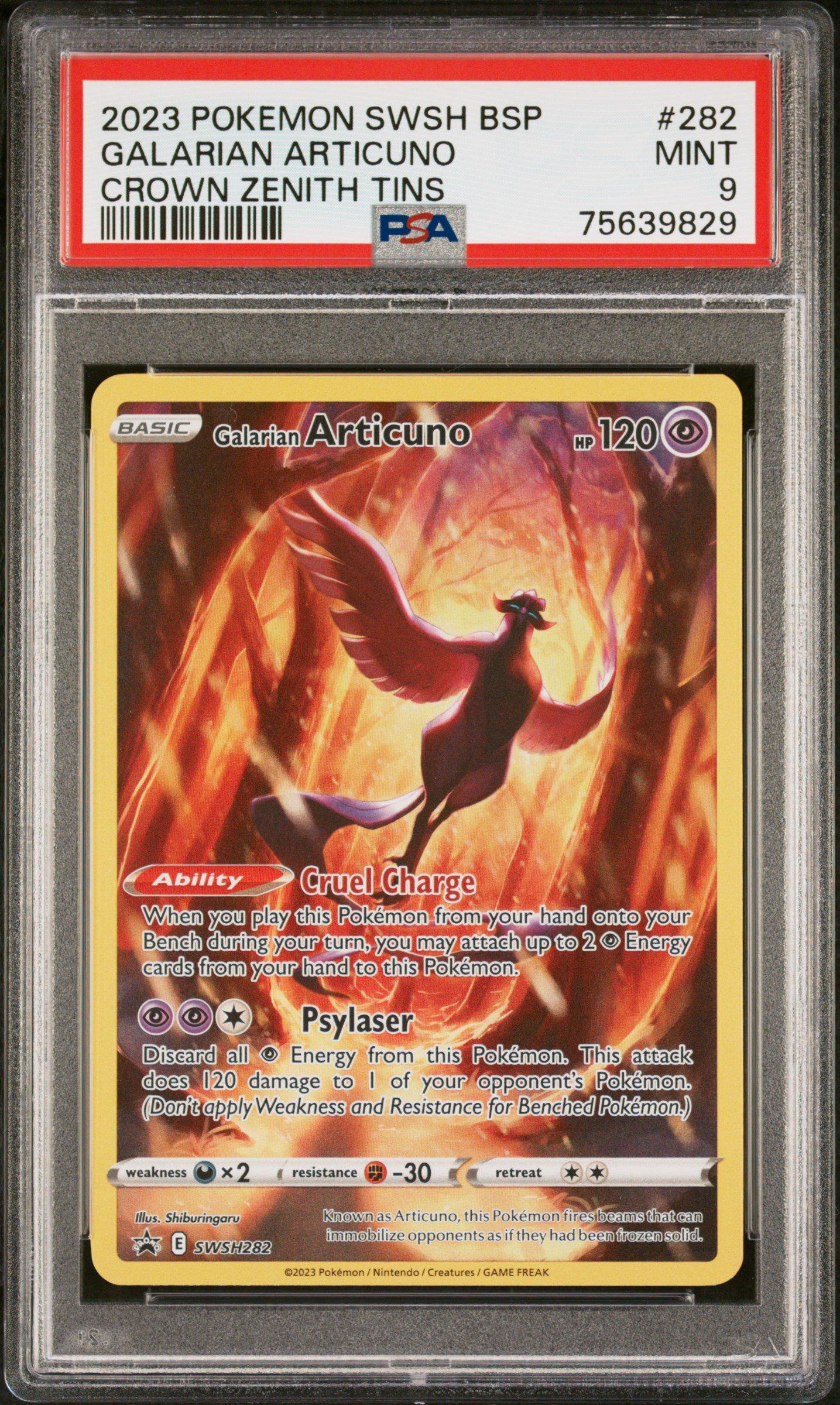 2023 Pokemon Swsh Black Star Promo 282 Galarian Articuno PSA 9 | GameStop