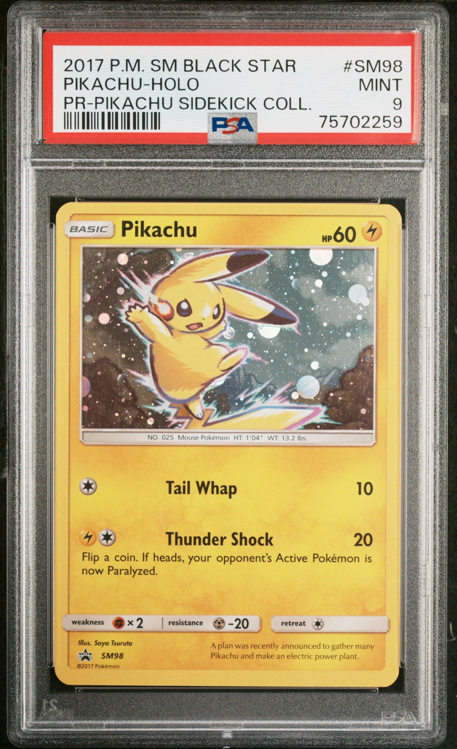 2017 Pokemon Sm Black Star Promo Sm98 Pikachu-holo Pikachu Sidekick ...