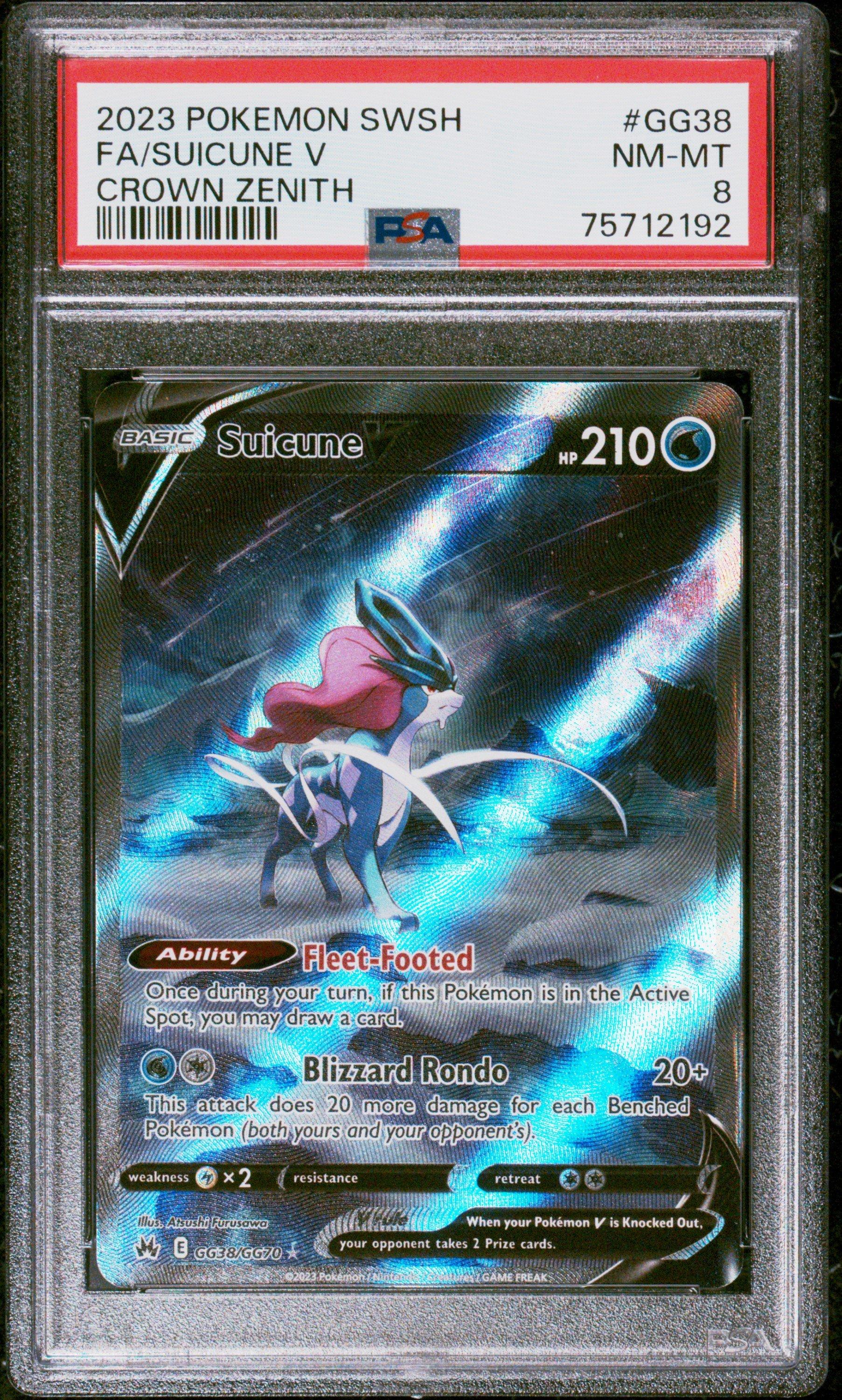 2023 Pokemon Sword And Shield Crown Zenith Gg38 Full Art/suicune V PSA ...