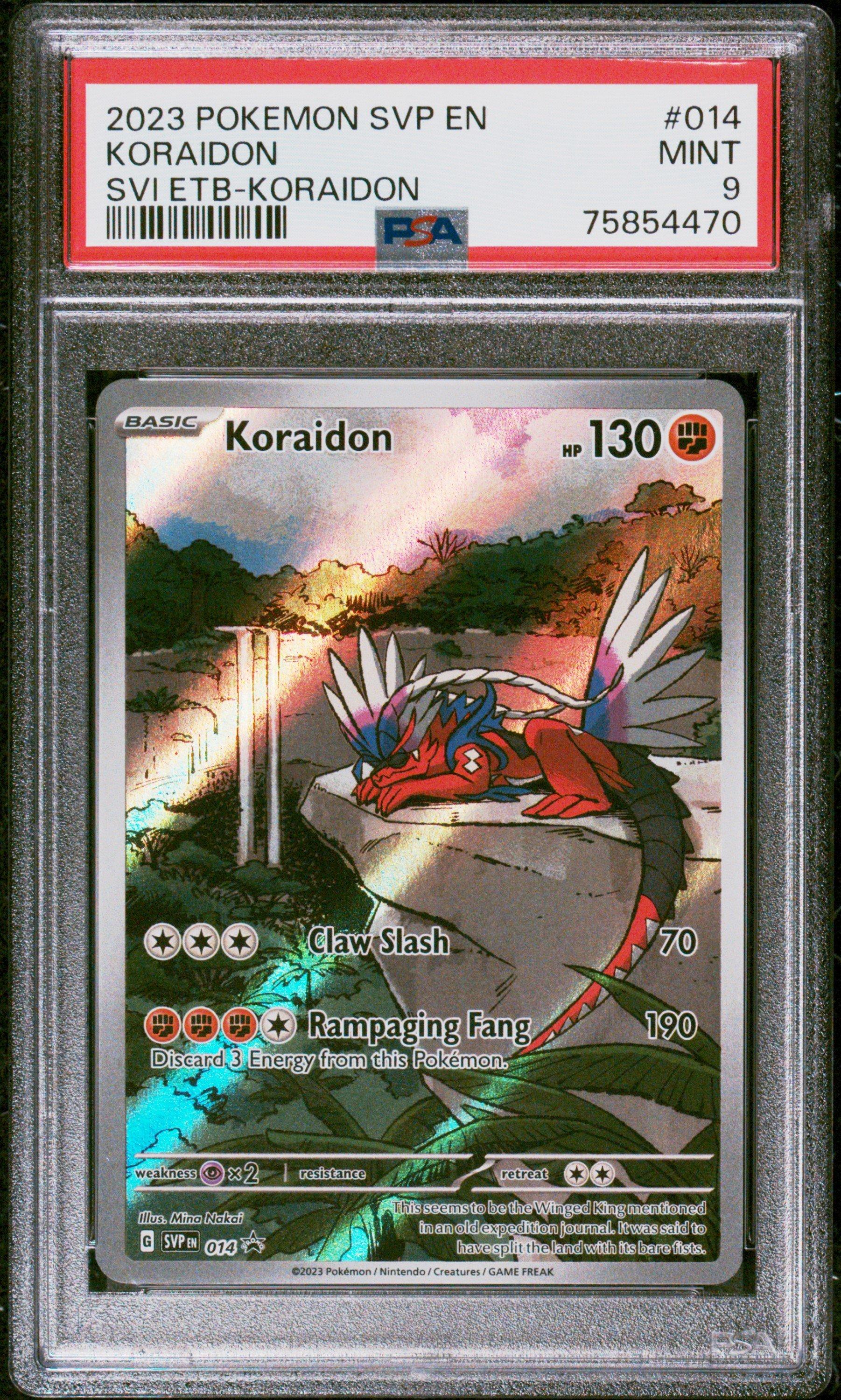 2023 Pokemon Svp En-sv Black Star Promo 014 Koraidon Scarlet & Violet ...