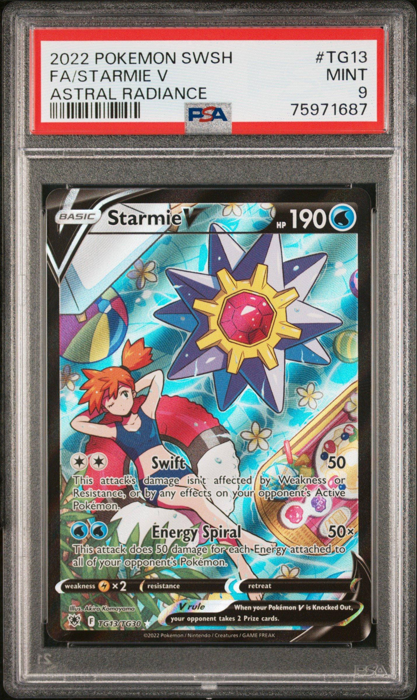 2022 Pokemon Sword & Shield Astral Radiance Tg13 Full Art/starmie V PSA ...