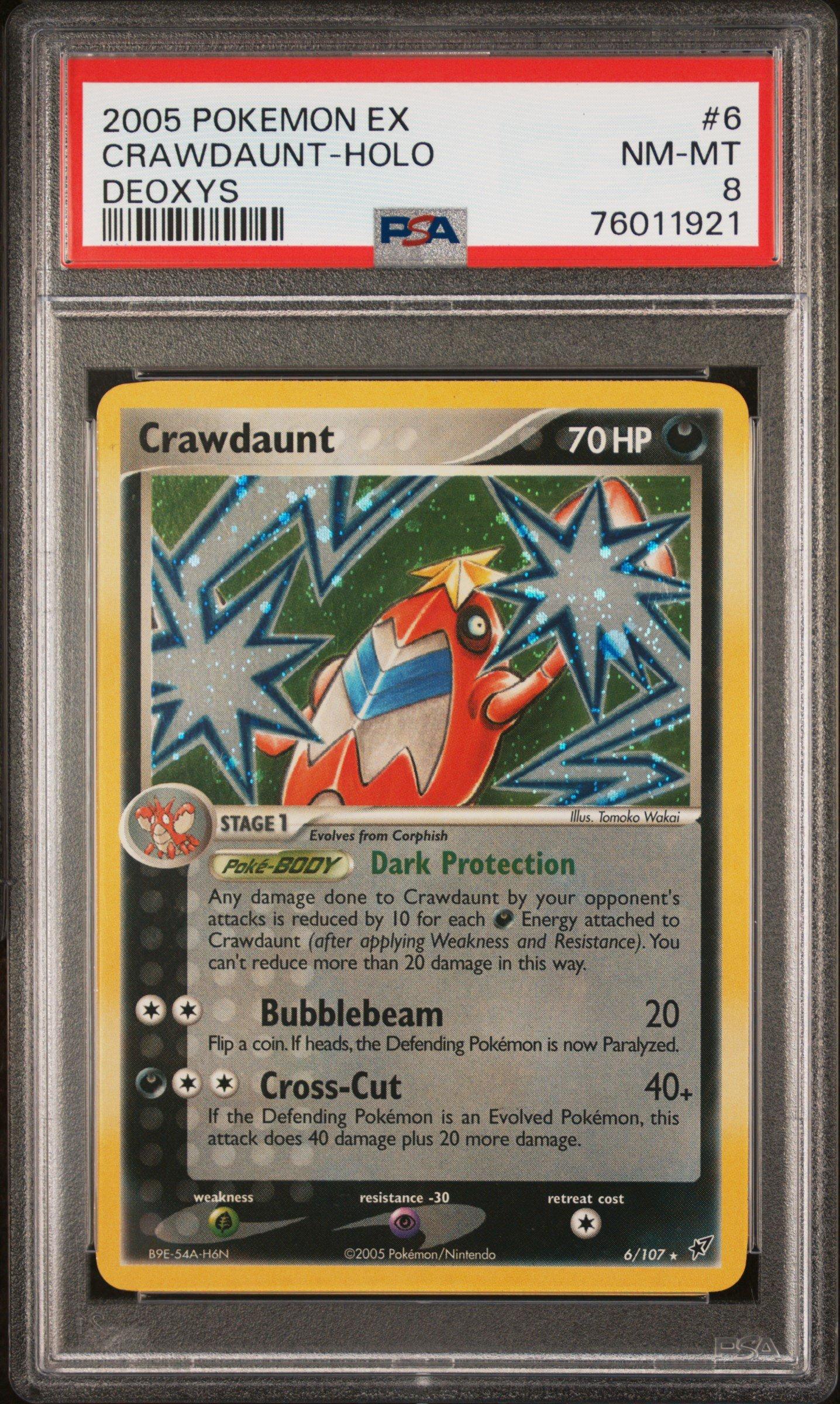 2005 Pokemon Ex Deoxys 6 Crawdaunt-holo PSA 8 | GameStop