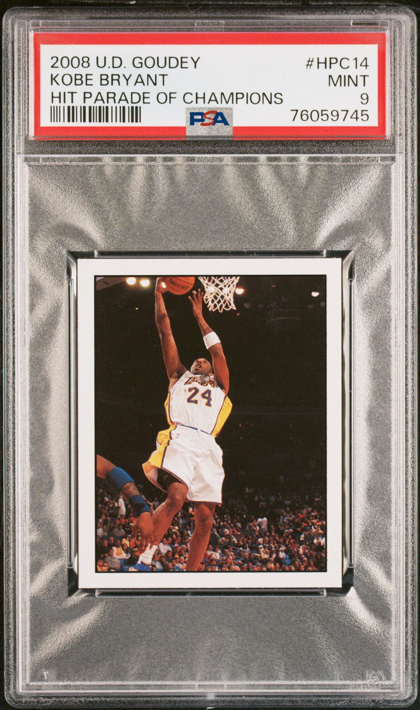 2008 Upper Deck Goudey Hit Parade Of Champions Hpc14 Kobe Bryant PSA 9 ...
