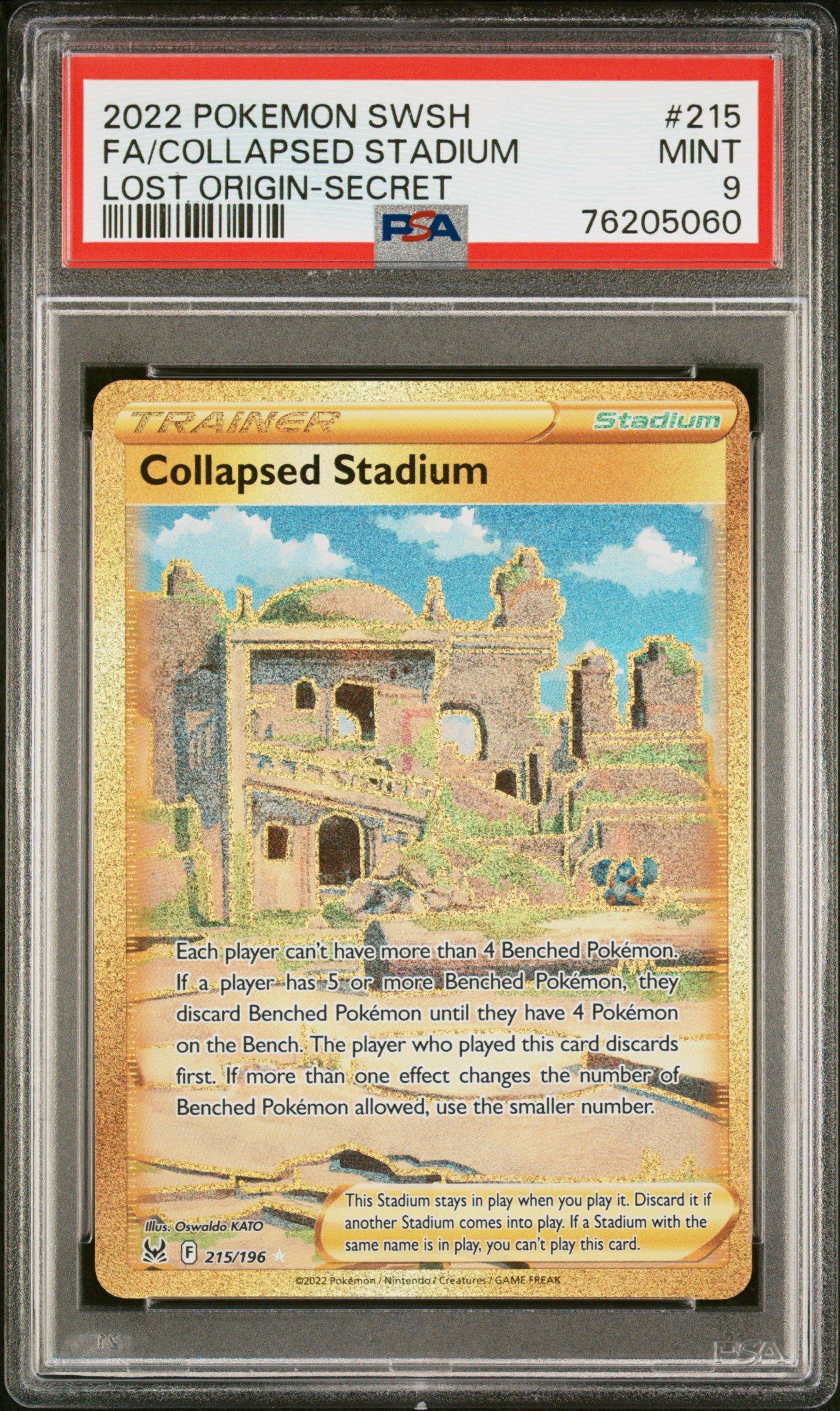 2022 Pokemon Sword & Shield Lost Origin 215 Full Art/collapsed Stadium ...