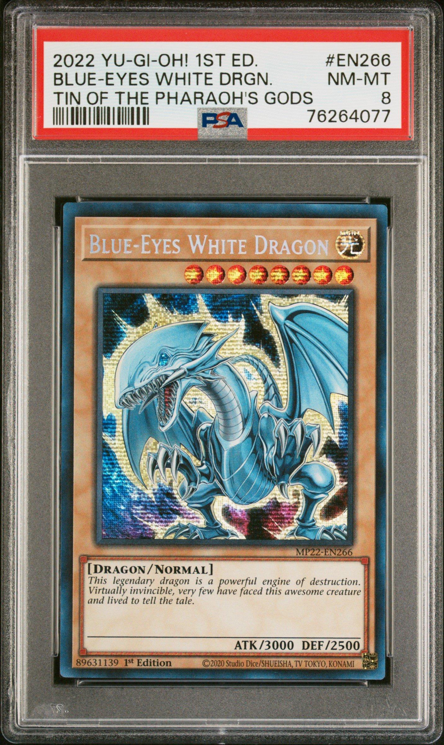 2022 Yu-gi-oh! Tin Of The Pharaoh's Gods En266 Blue-eyes White Dragon 1st Edition PSA 8 | GameStop