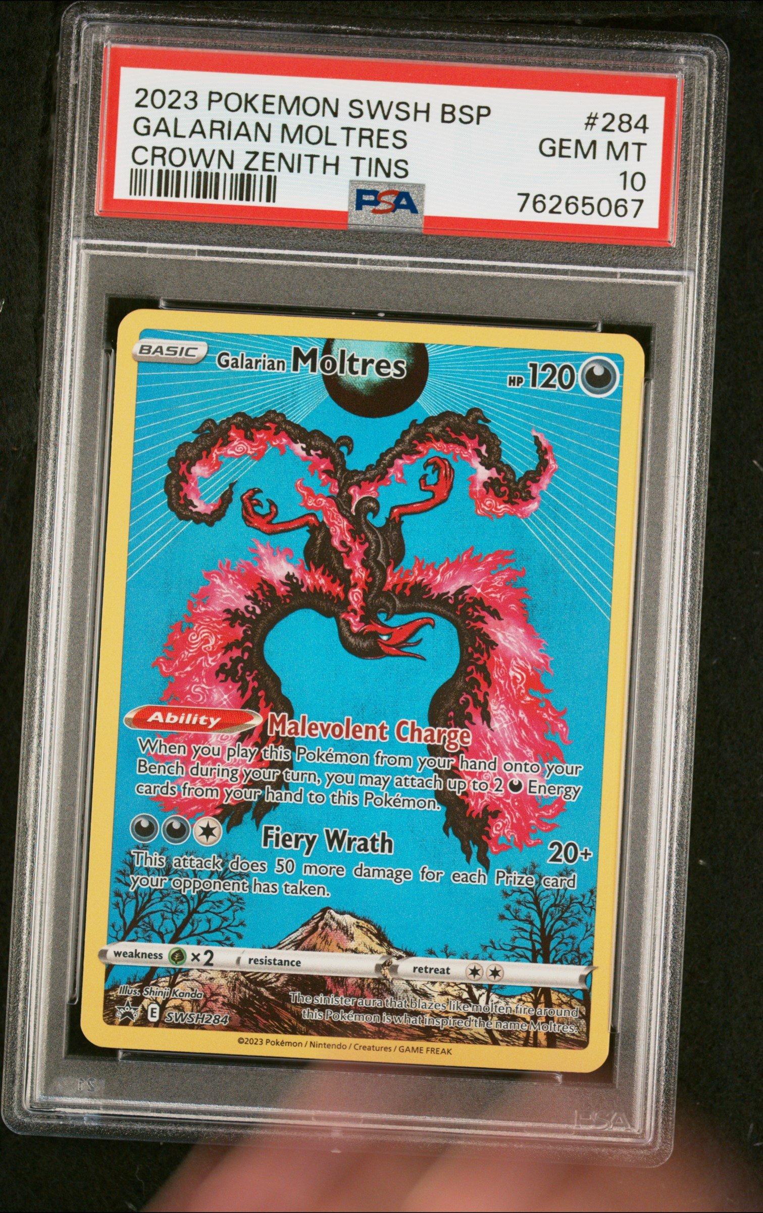 2023 Pokemon Swsh Black Star Promo 284 Galarian Moltres PSA 10 | GameStop