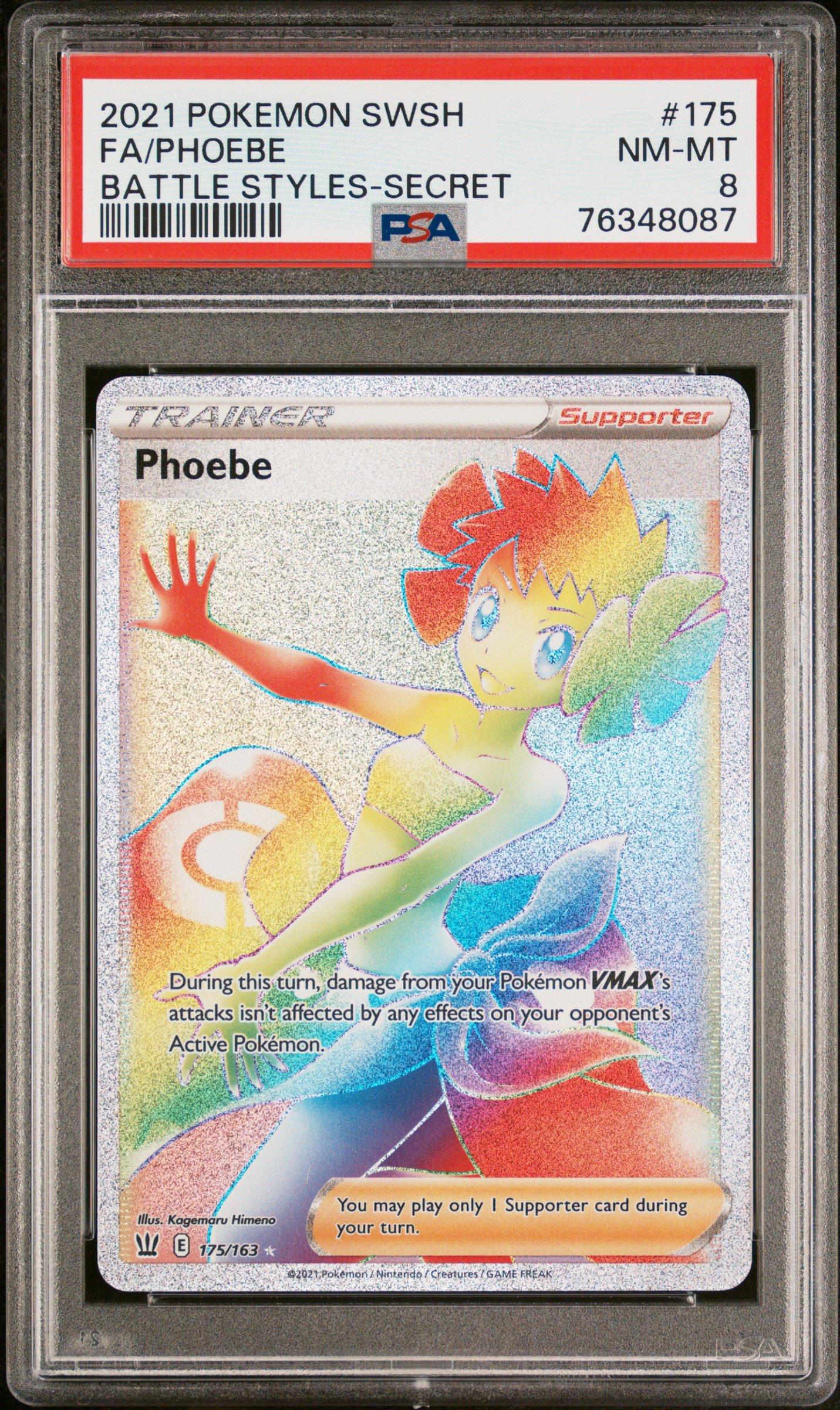 2021 Pokemon Sword & Shield Battle Styles 175 Full Art/phoebe Secret ...