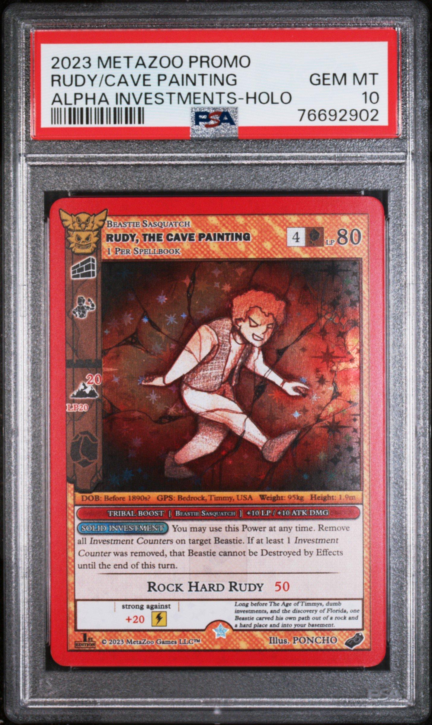 2023 Metazoo Promo Rudy, The Cave Painting-holo Alpha Investments PSA 10 | GameStop