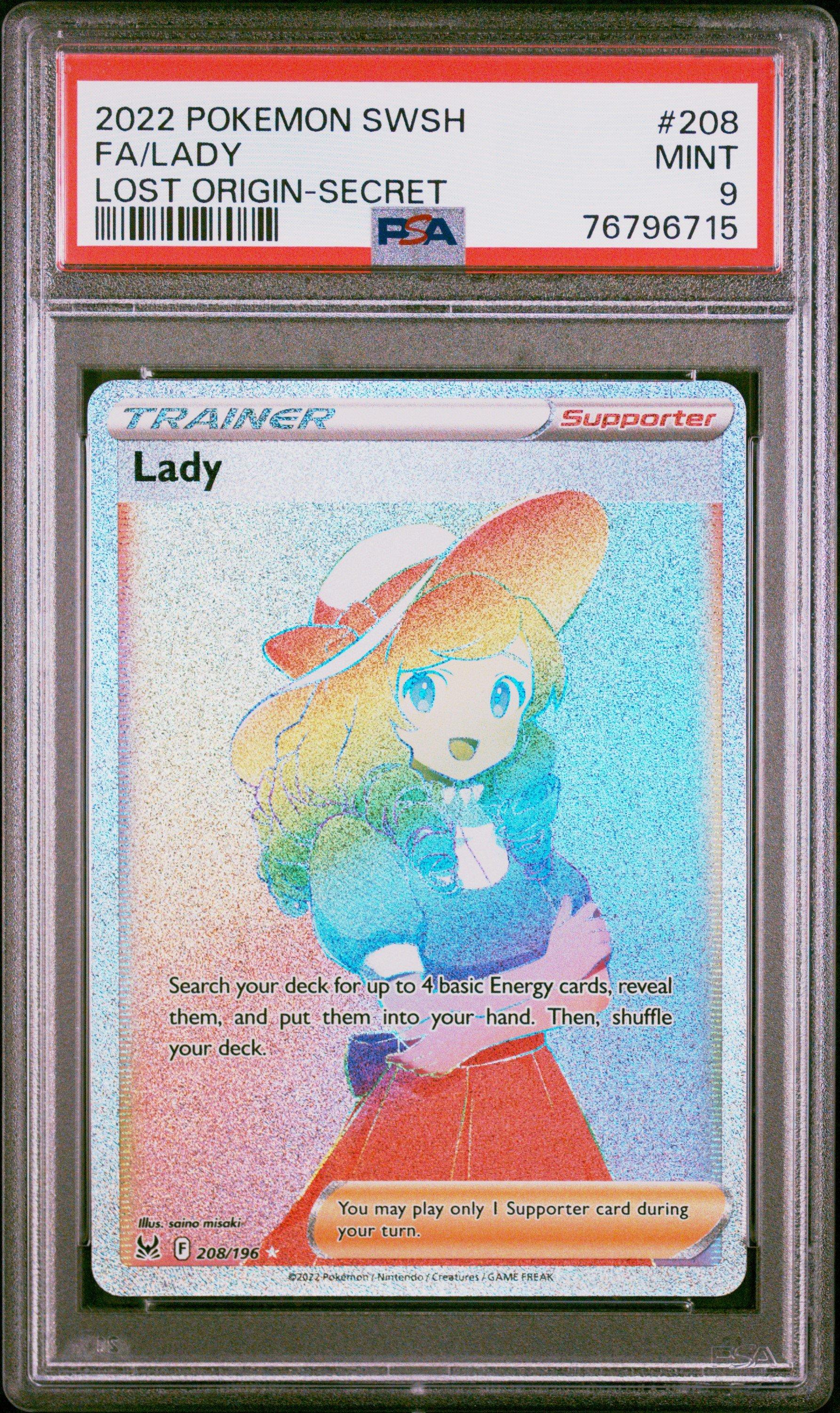 2022 Pokemon Sword & Shield Lost Origin 208 Full Art/lady Secret PSA 9 ...