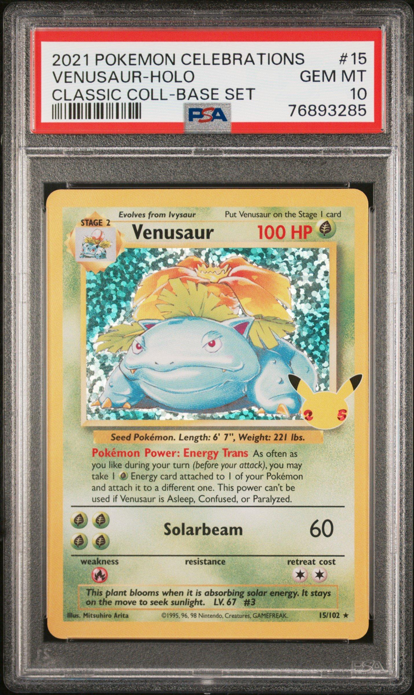 2021 Pokemon Celebrations Classic Collection 15 Venusaur-holo PSA 10 ...