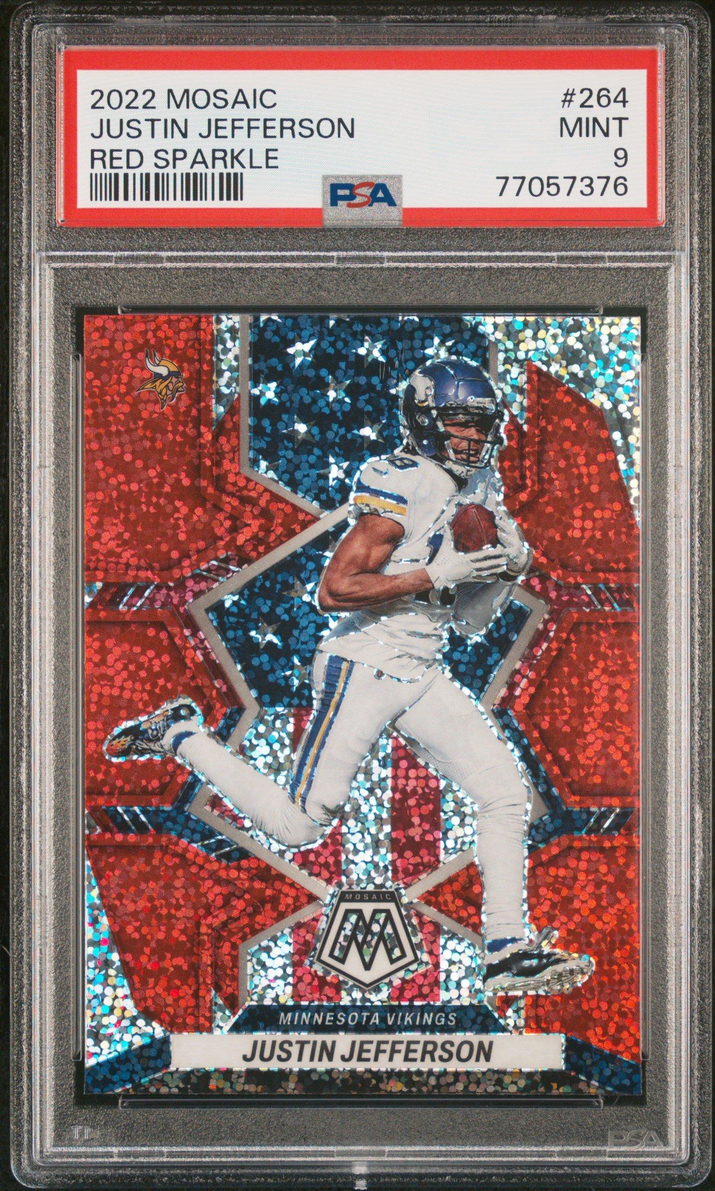 2022 Panini Mosaic 264 Justin Jefferson Red Sparkle PSA 9 | GameStop