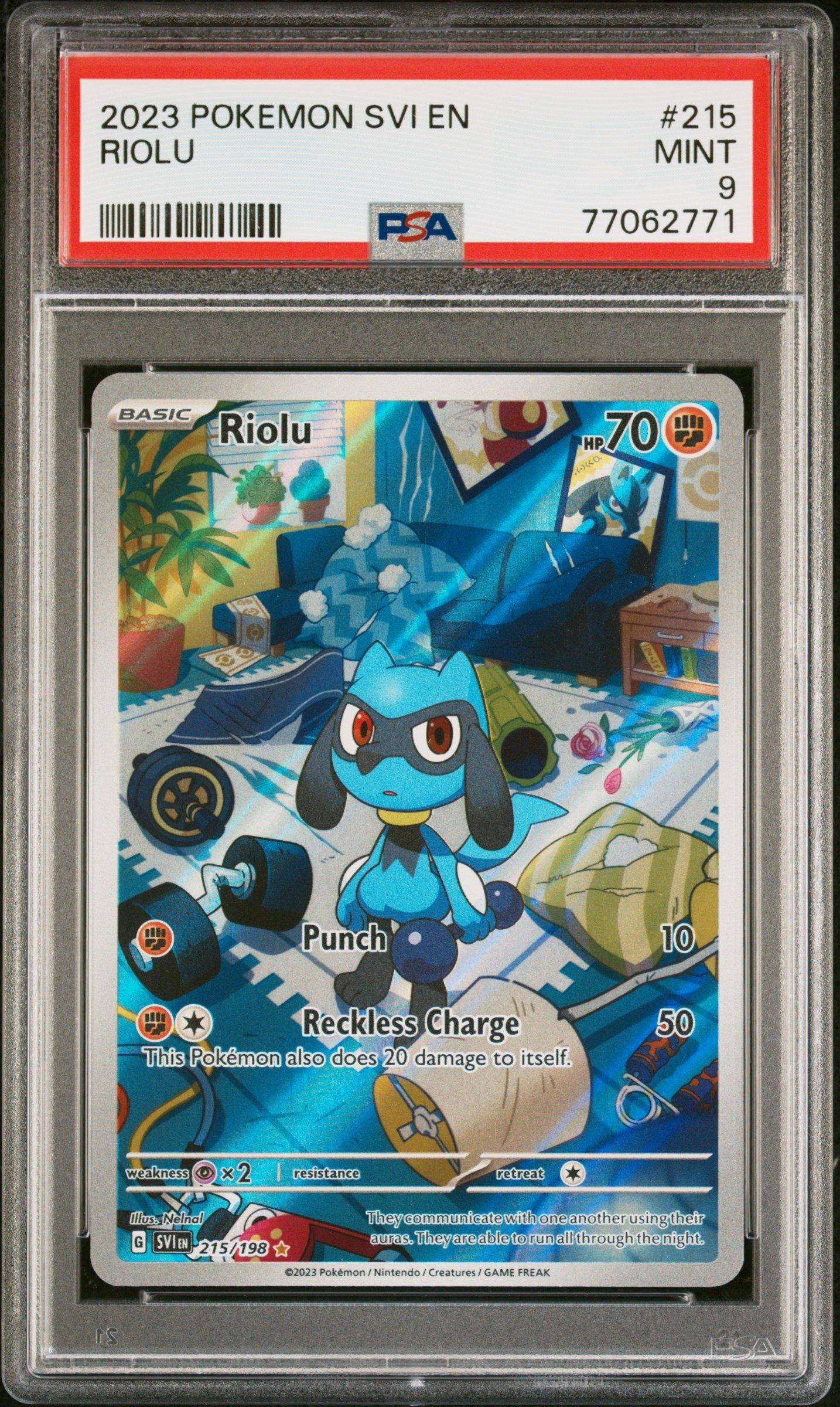 2023 Pokemon Svi En-scarlet & Violet 215 Riolu Illustration Rare PSA 9 ...
