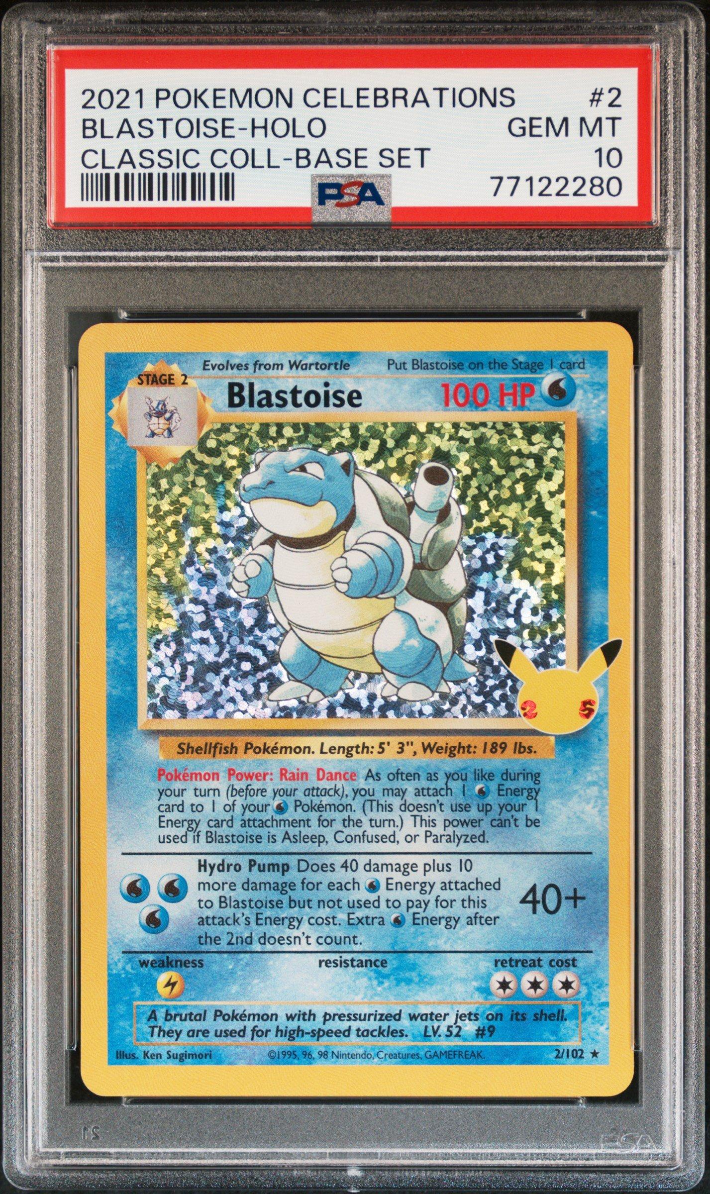 2021 Pokemon Celebrations Classic Collection 2 Blastoise-holo PSA 10 ...