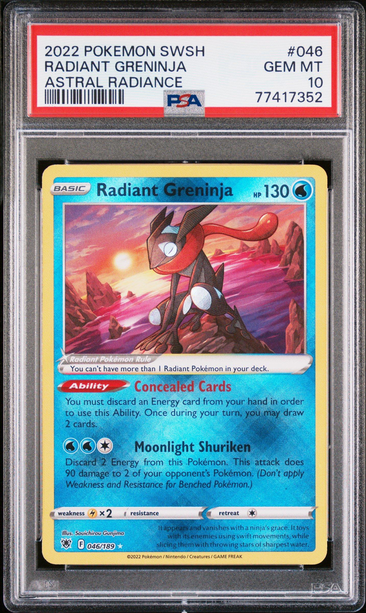2022 Pokemon Sword & Shield Astral Radiance 046 Radiant Greninja PSA 10 ...
