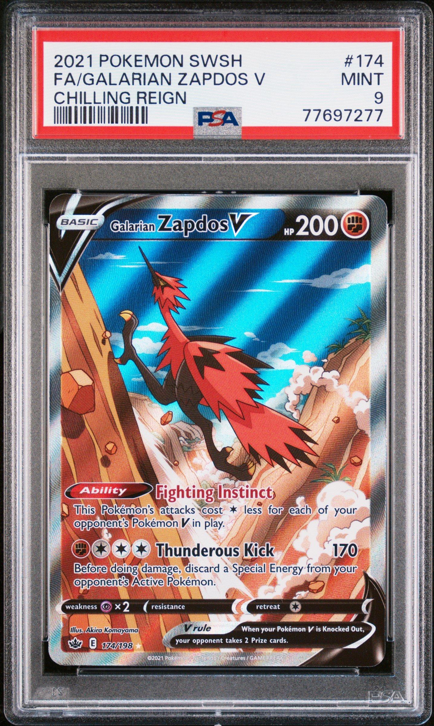 2021 Pokemon Sword & Shield Chilling Reign 174 Fa/galarian Zapdos V PSA 9 | GameStop