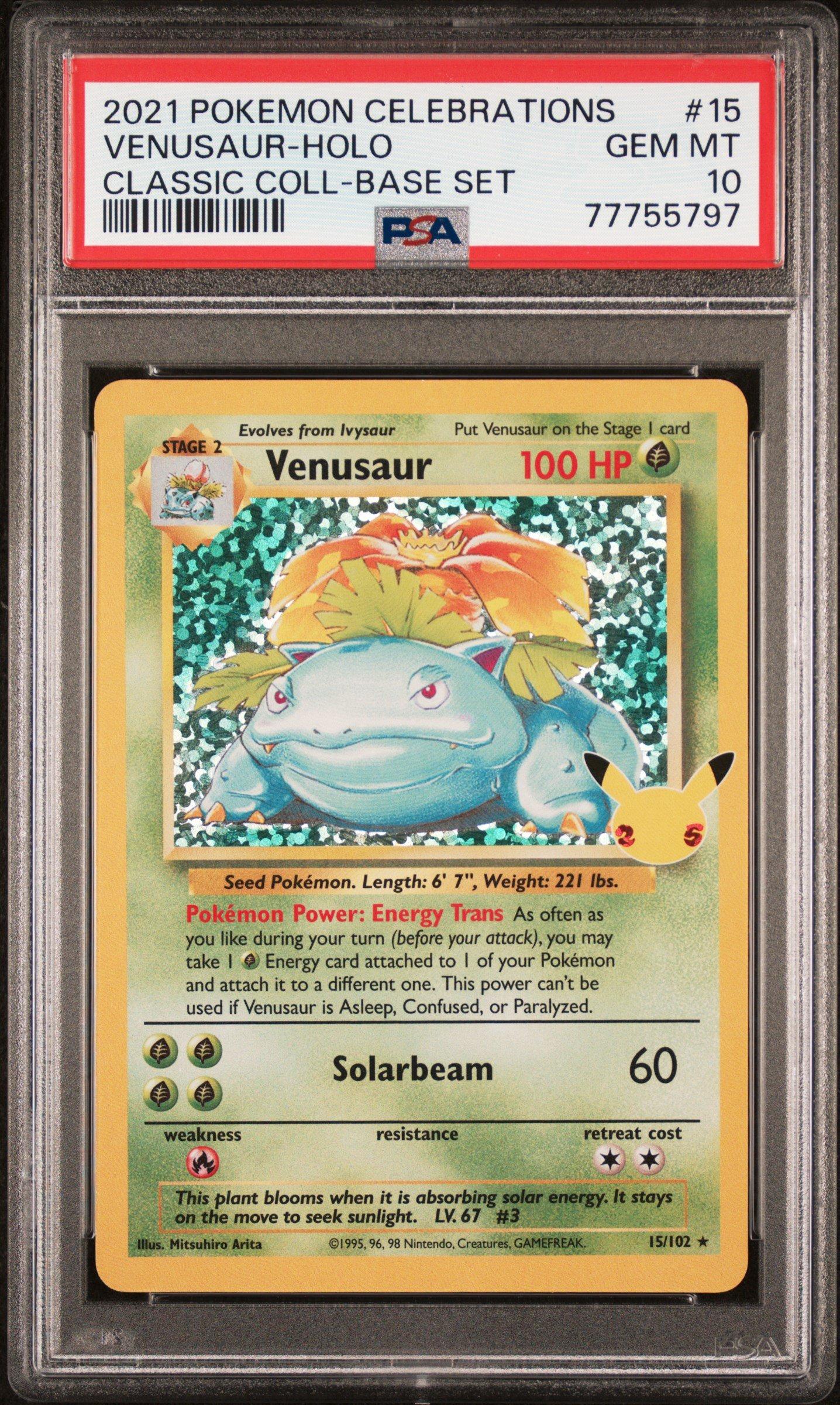 2021 Pokemon Celebrations Classic Collection 15 Venusaur-holo PSA 10 ...