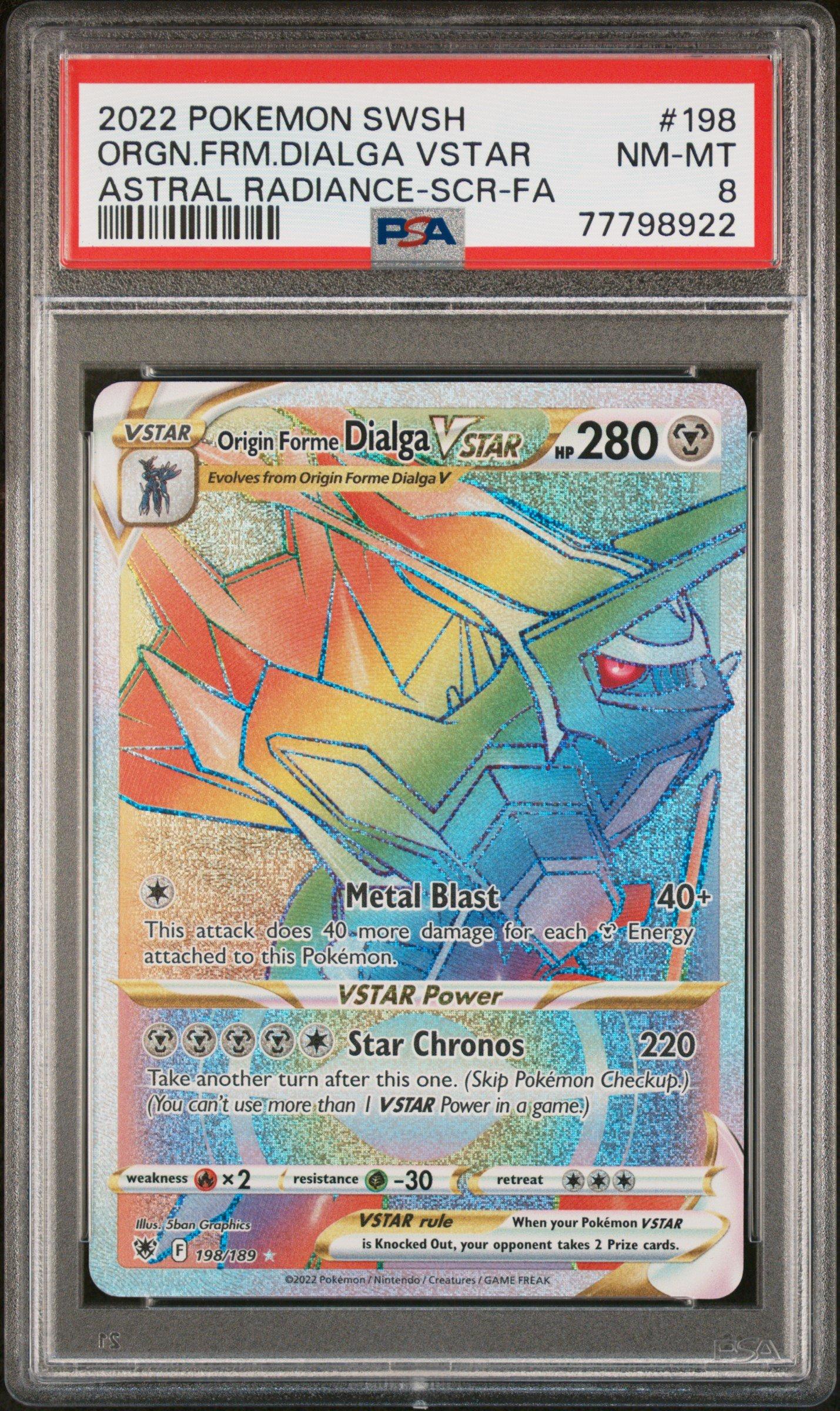 2022 Pokemon Sword & Shield Astral Radiance 198 Full Art/origin Forme Dialga Vstar Secret PSA 8 ...