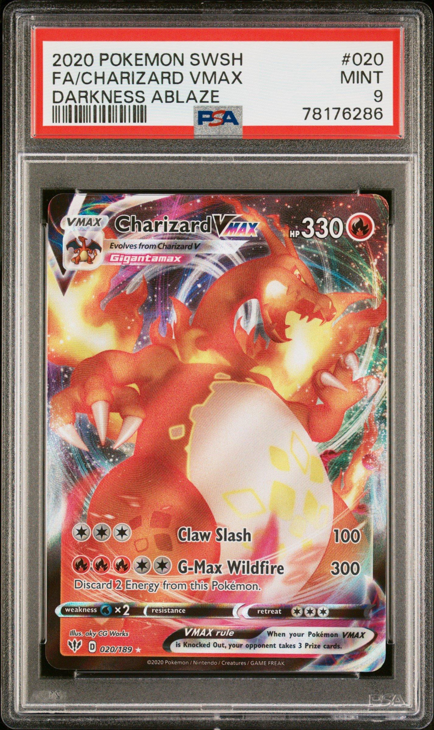 2020 Pokemon Sword & Shield Darkness Ablaze 020 Full Art/charizard Vmax PSA 9 | GameStop
