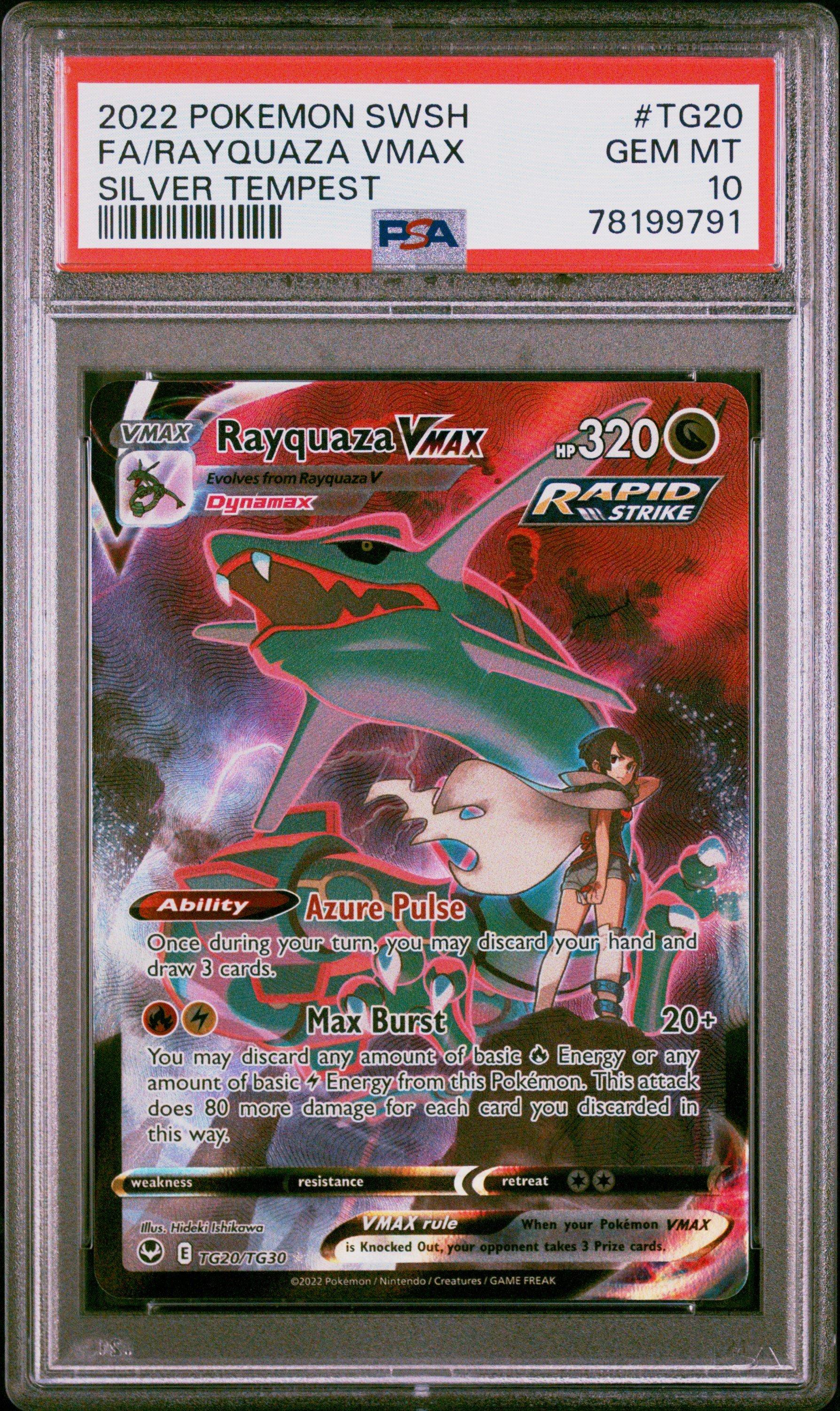 2022 Pokemon Sword & Shield Silver Tempest Tg20 Full Art/rayquaza Vmax ...