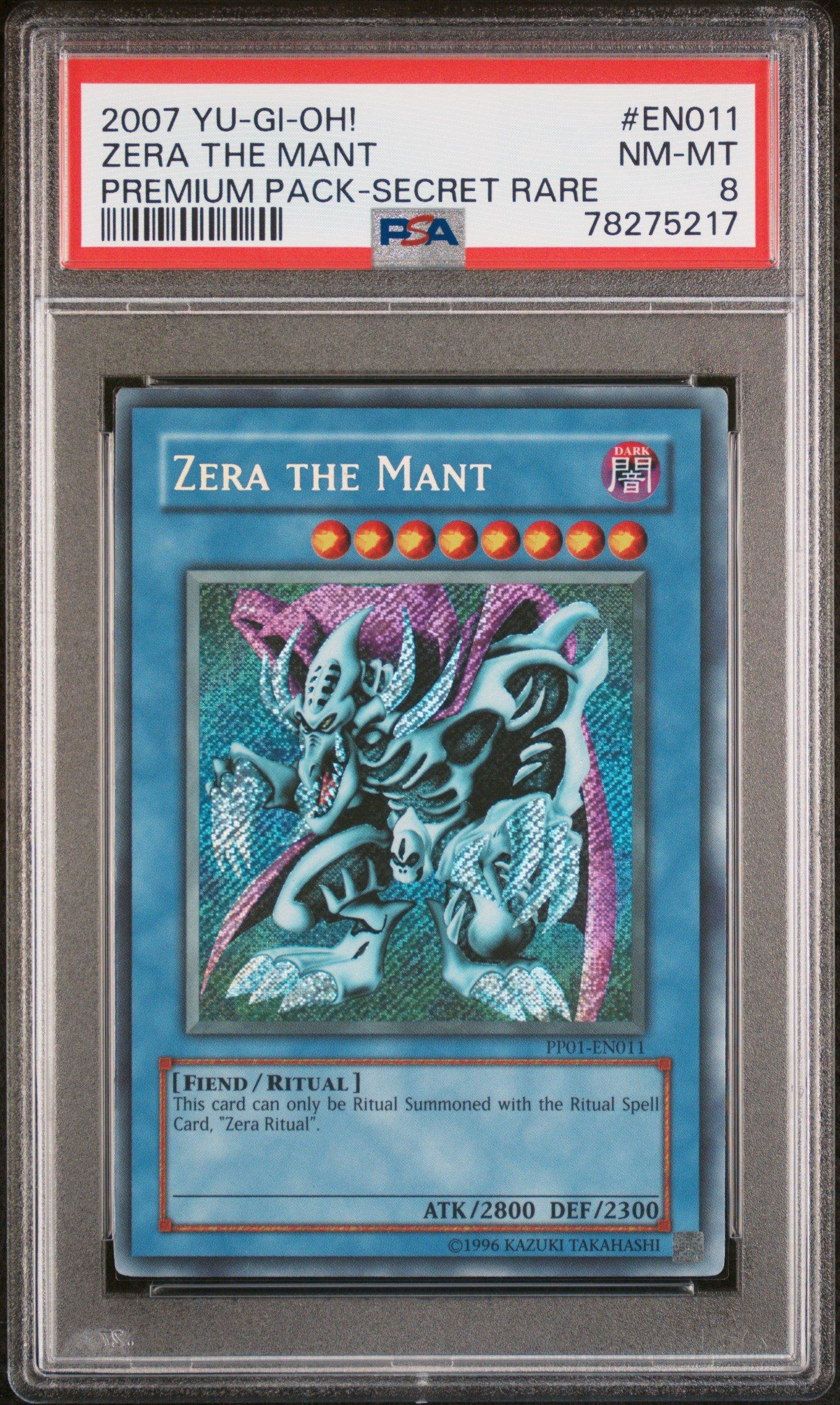 2007 Yu-gi-oh! Premium Pack En011 Zera The Mant Secret Rare PSA 8 ...