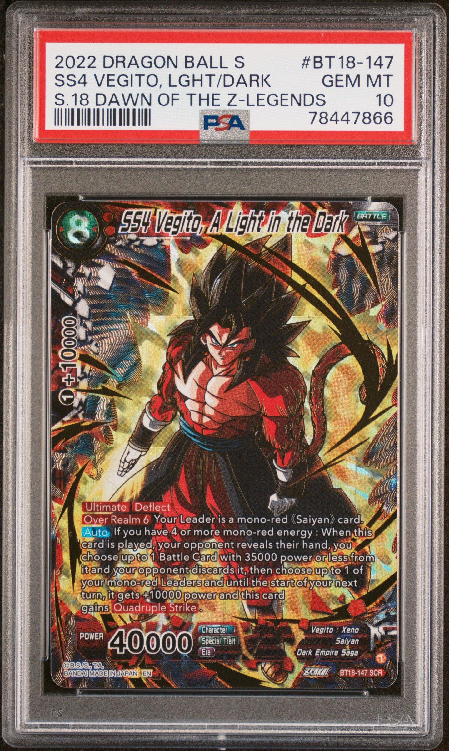 2022 Dragon Ball Super Card Game Series 18 Dawn Of The Z-legends Bt18-147 Ss4 Vegito, A Light In ...