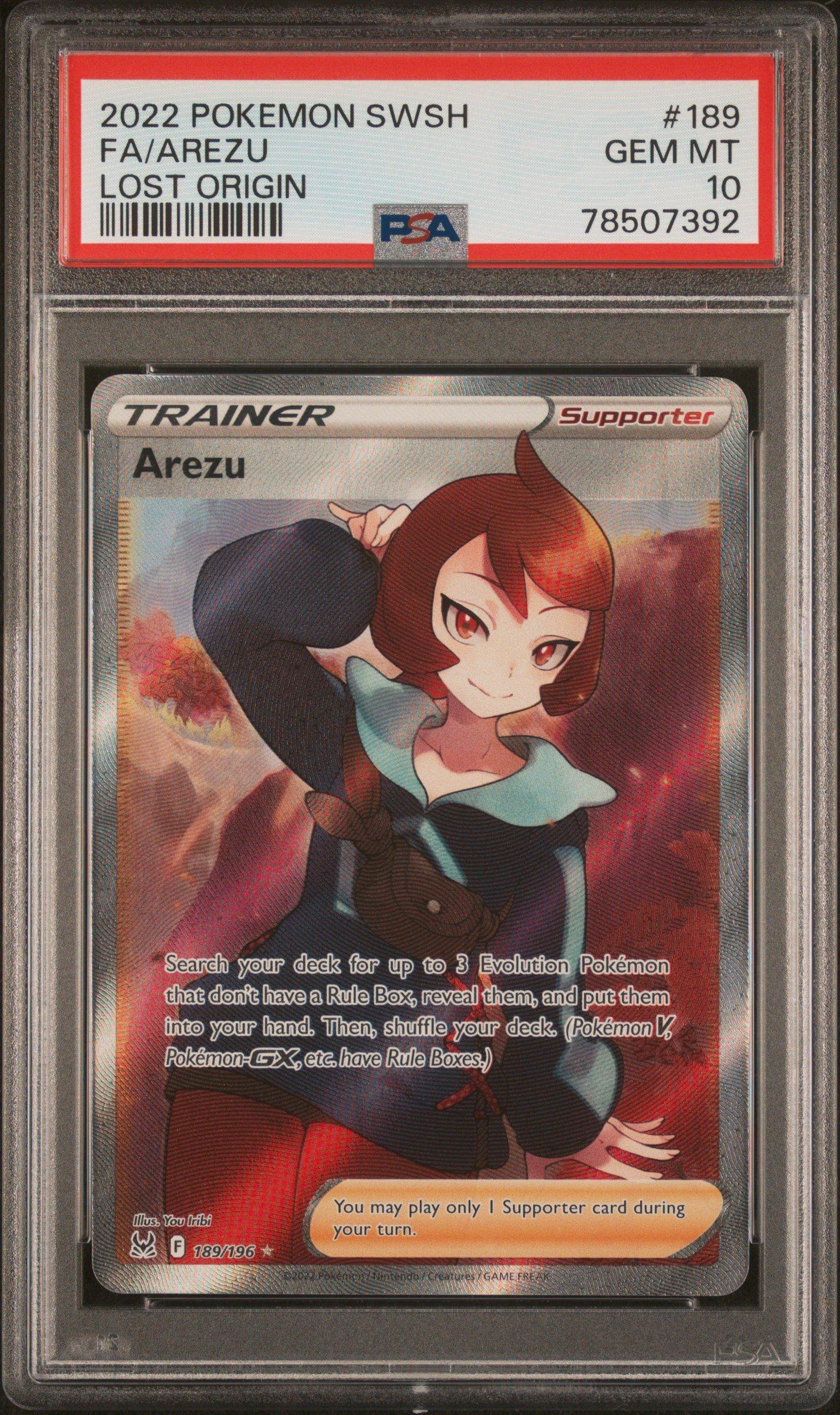 2022 Pokemon Sword & Shield Lost Origin 189 Full Art/arezu PSA 10 ...