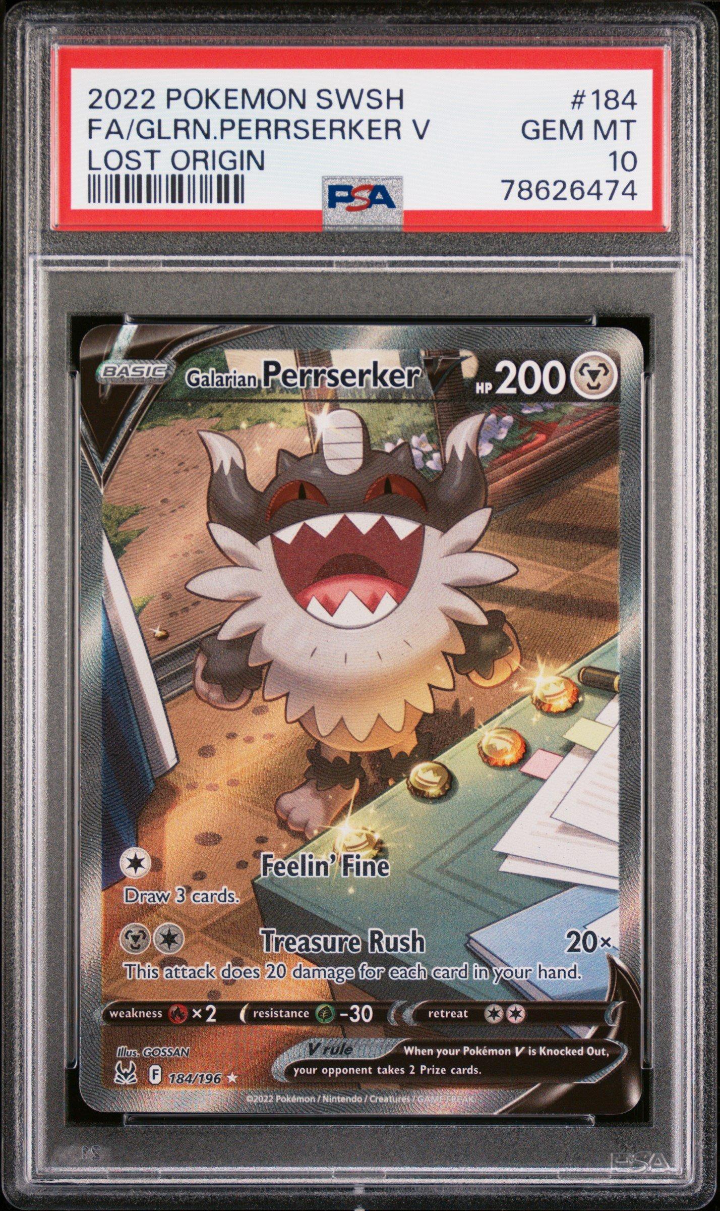 2022 Pokemon Sword & Shield Lost Origin 184 Full Art/galarian ...