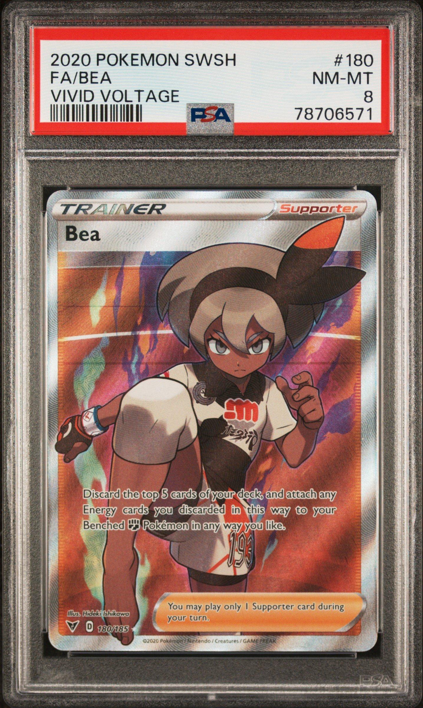 2020 Pokemon Sword & Shield Vivid Voltage 180 Full Art/bea PSA 8 | GameStop