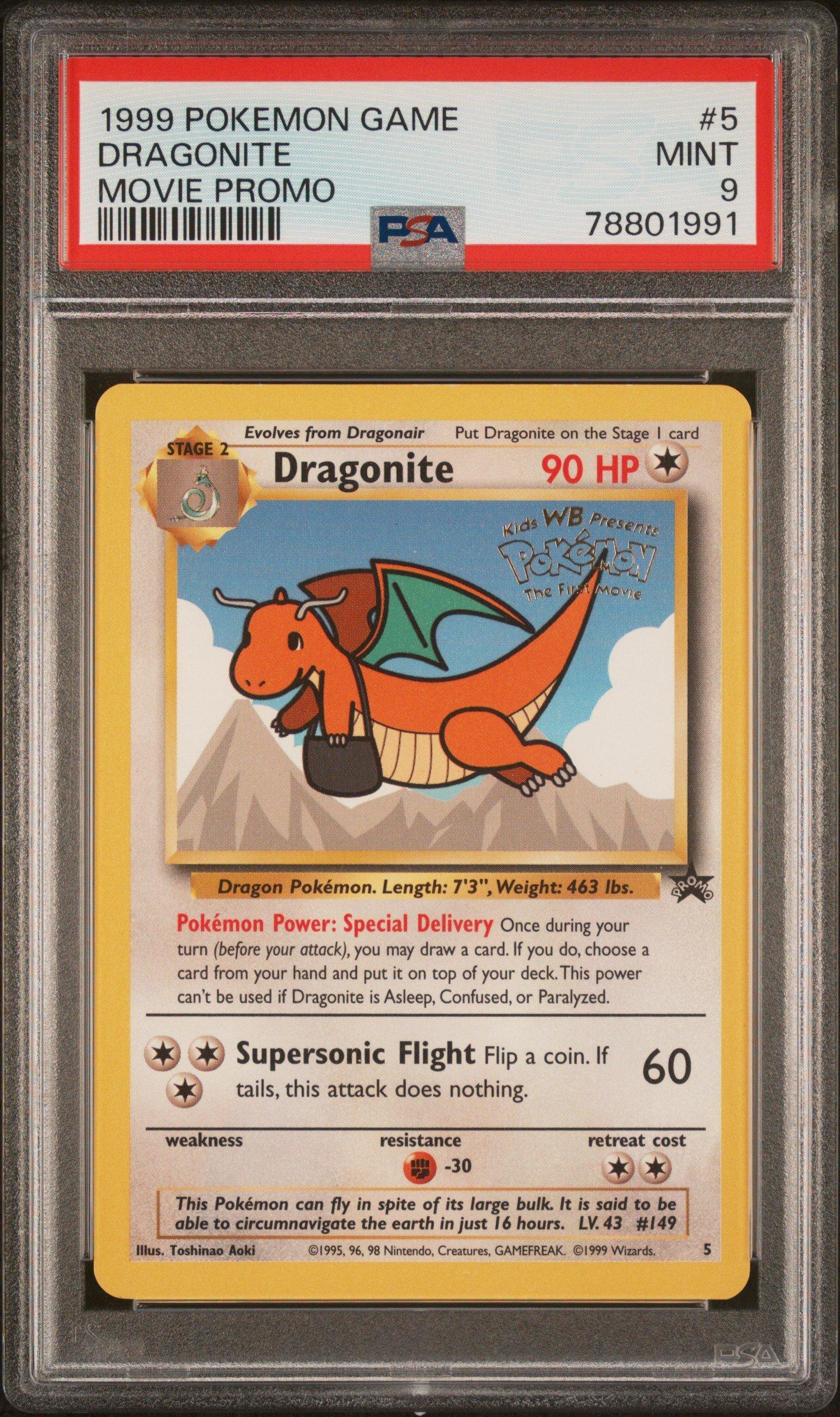 1999 Pokemon Game Movie 5 Dragonite PSA 9 | GameStop
